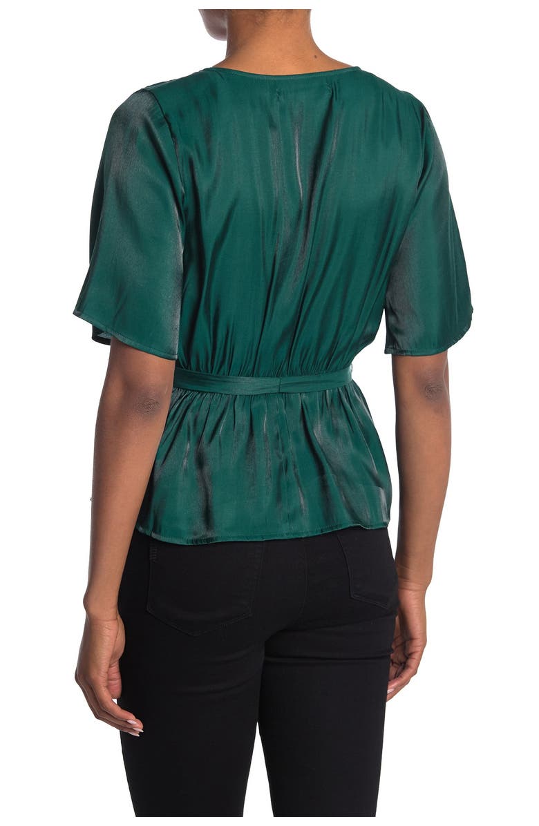 Row A Sheen Scalloped Waist Tie Top | Nordstromrack