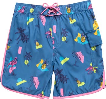 Sovereign Code Joyride Tropical Print Drawstring Swim Trunks ...