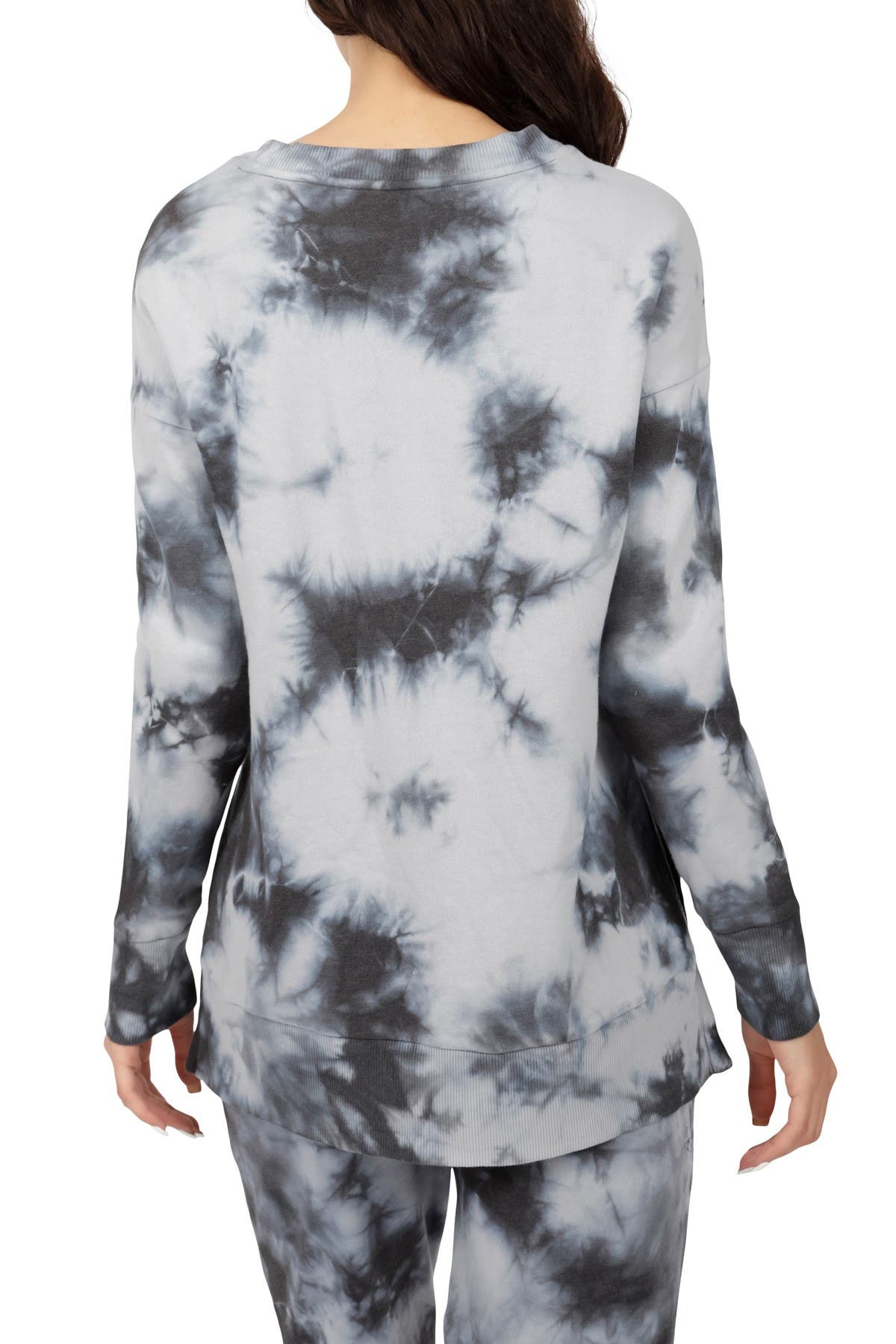 90 DEGREE BY REFLEX Brushed Side Slits Sweatshirt | Nordstromrack