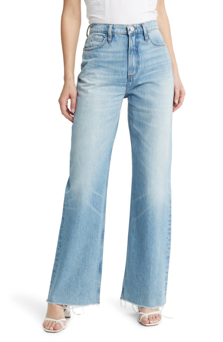 FRAME Le High 'N' Tight Raw Hem Wide Leg Jeans | Nordstromrack