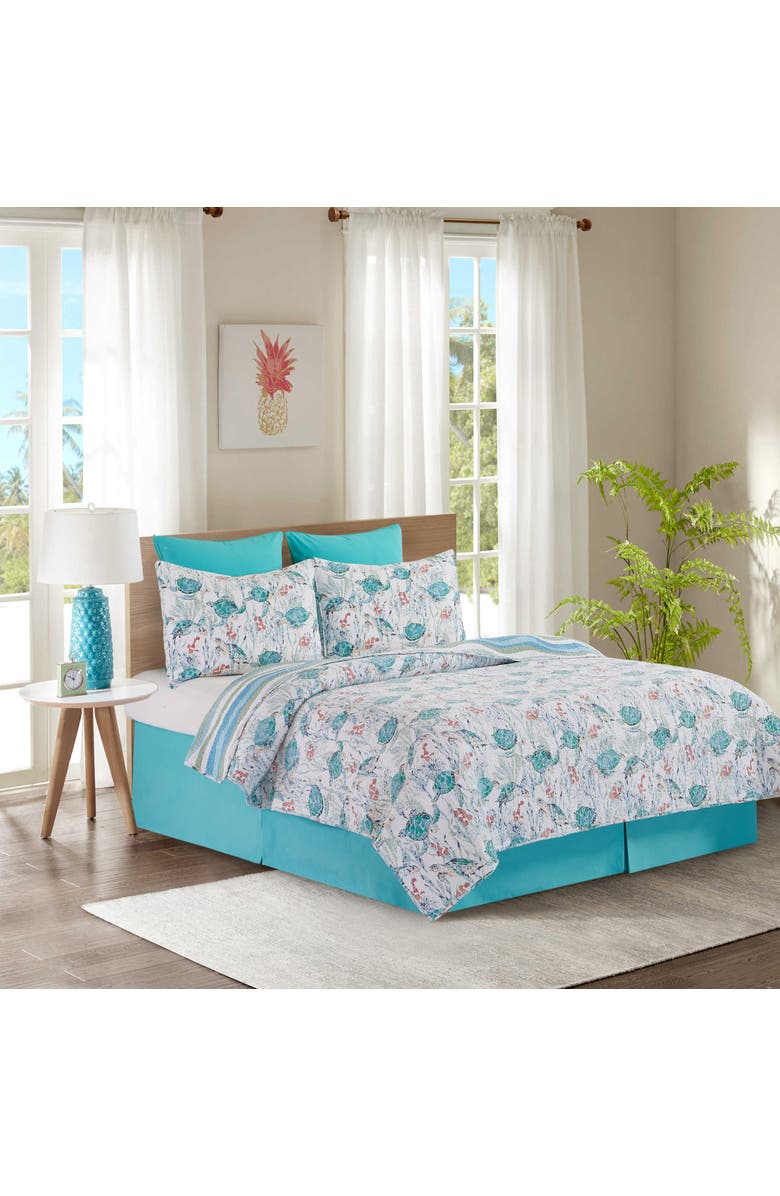 C&F Home Sea Turtle Cove Cotton Quilt Set - Reversible and Machine ...