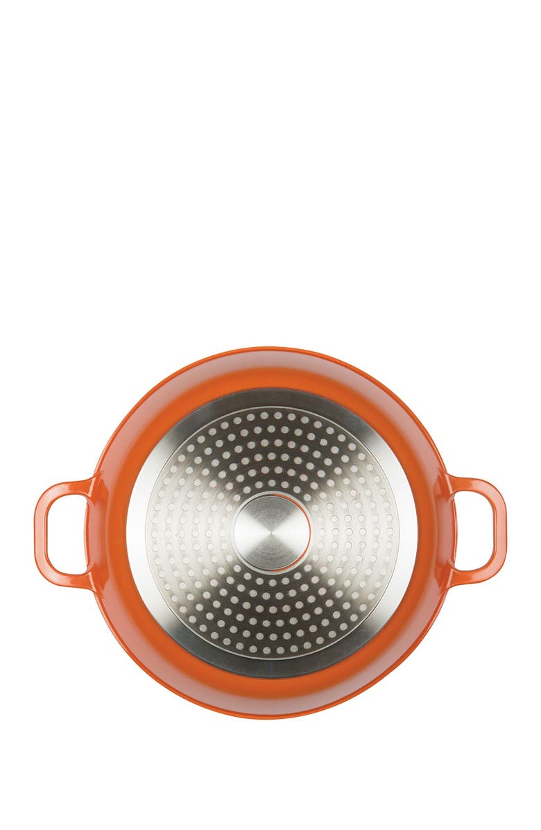 MASTERPAN Orange 3 Quart Non-Stick Cast Aluminum Dutch Casserole ...