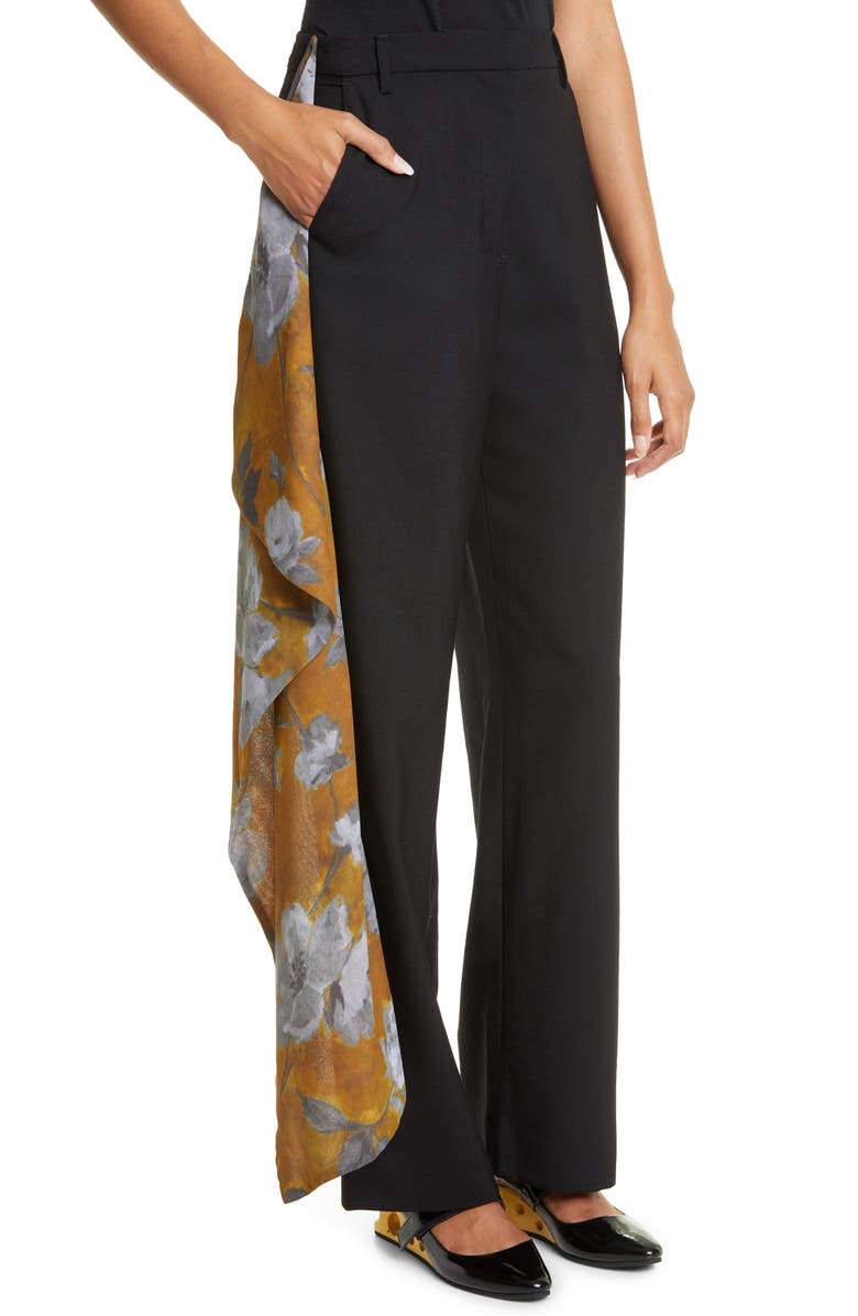 Puppets and Puppets Cascade Ruffle Wide Leg Wool Blend Pants ...