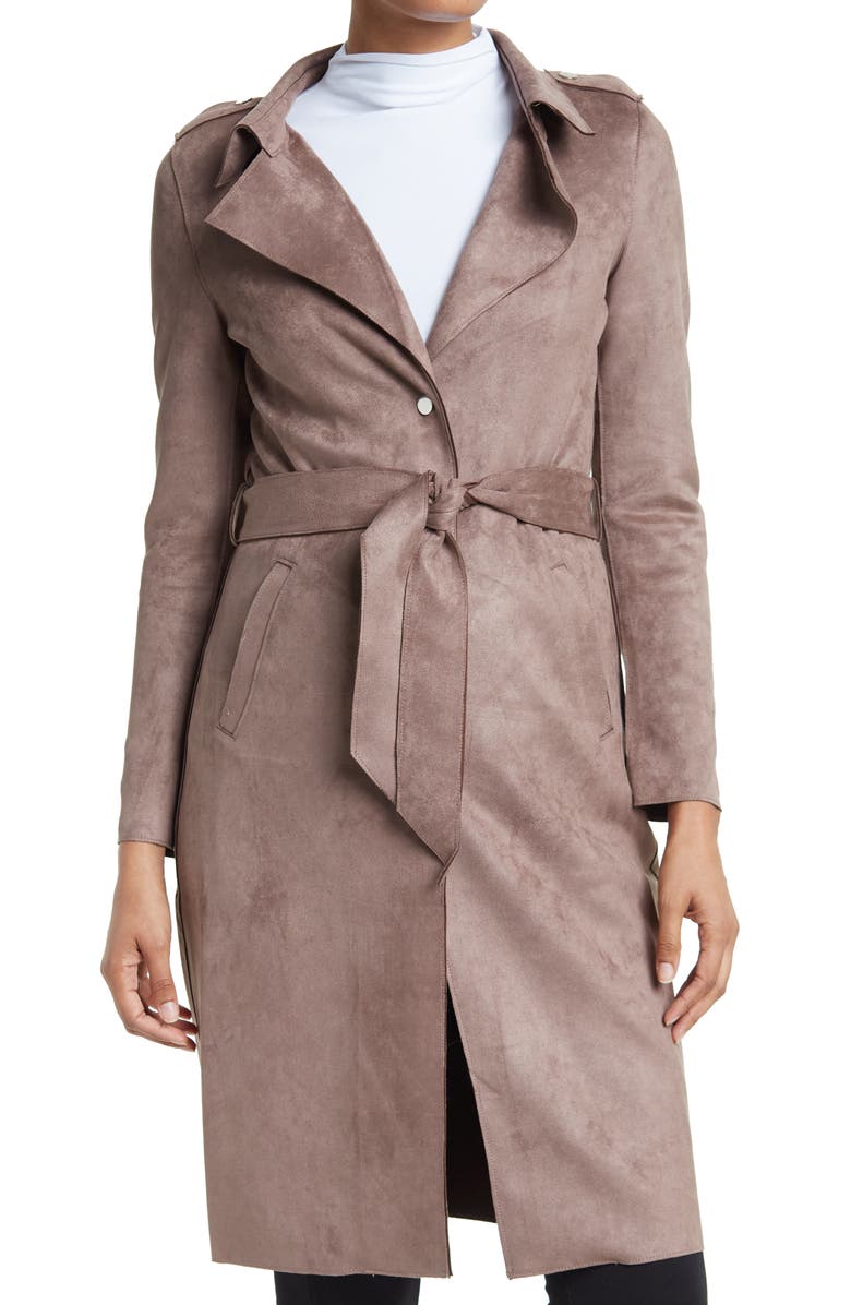 PATRIZIA LUCA Ultra Suede Trench Coat | Nordstromrack