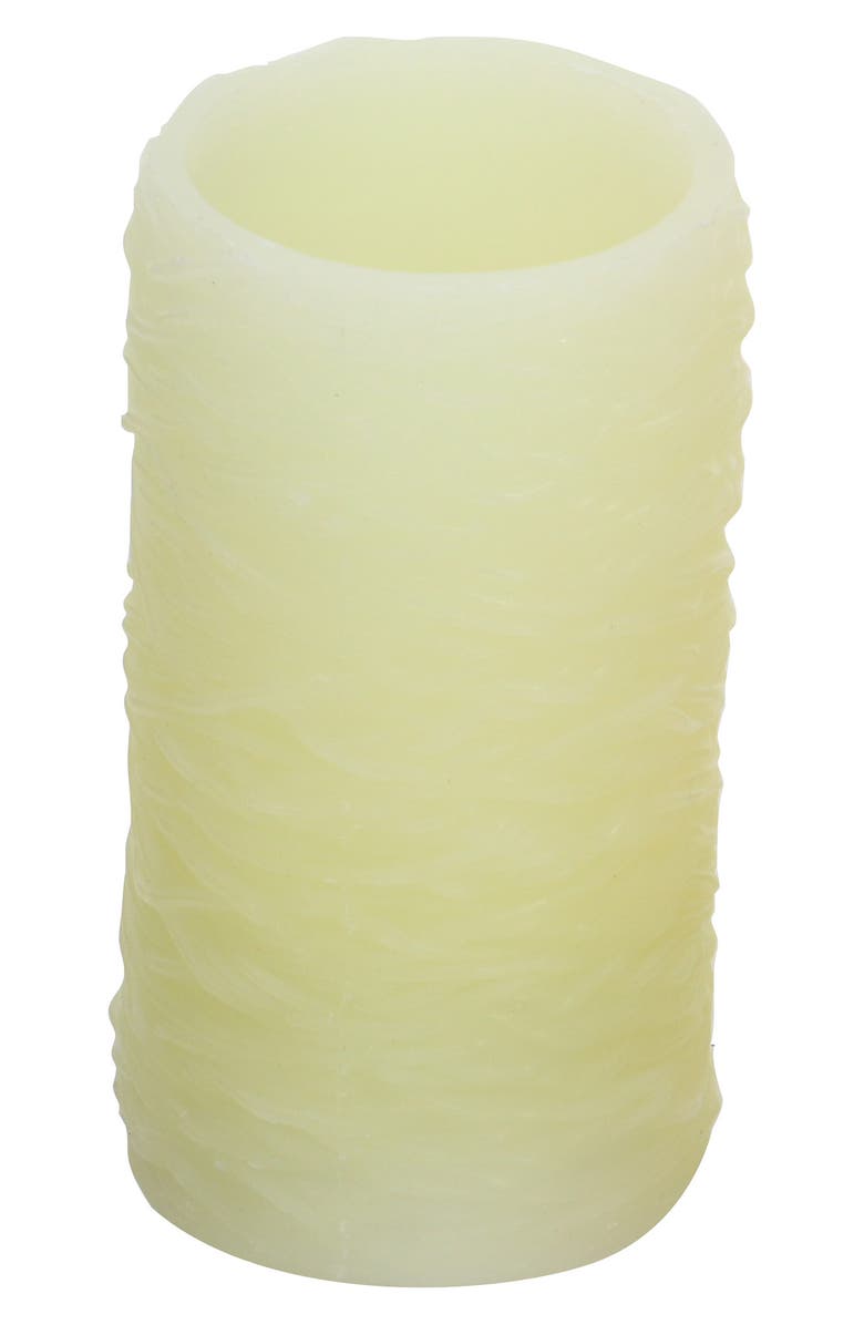 UMA Cream Wax Textured Flameless Candle with Remote Control - Set of 3 ...