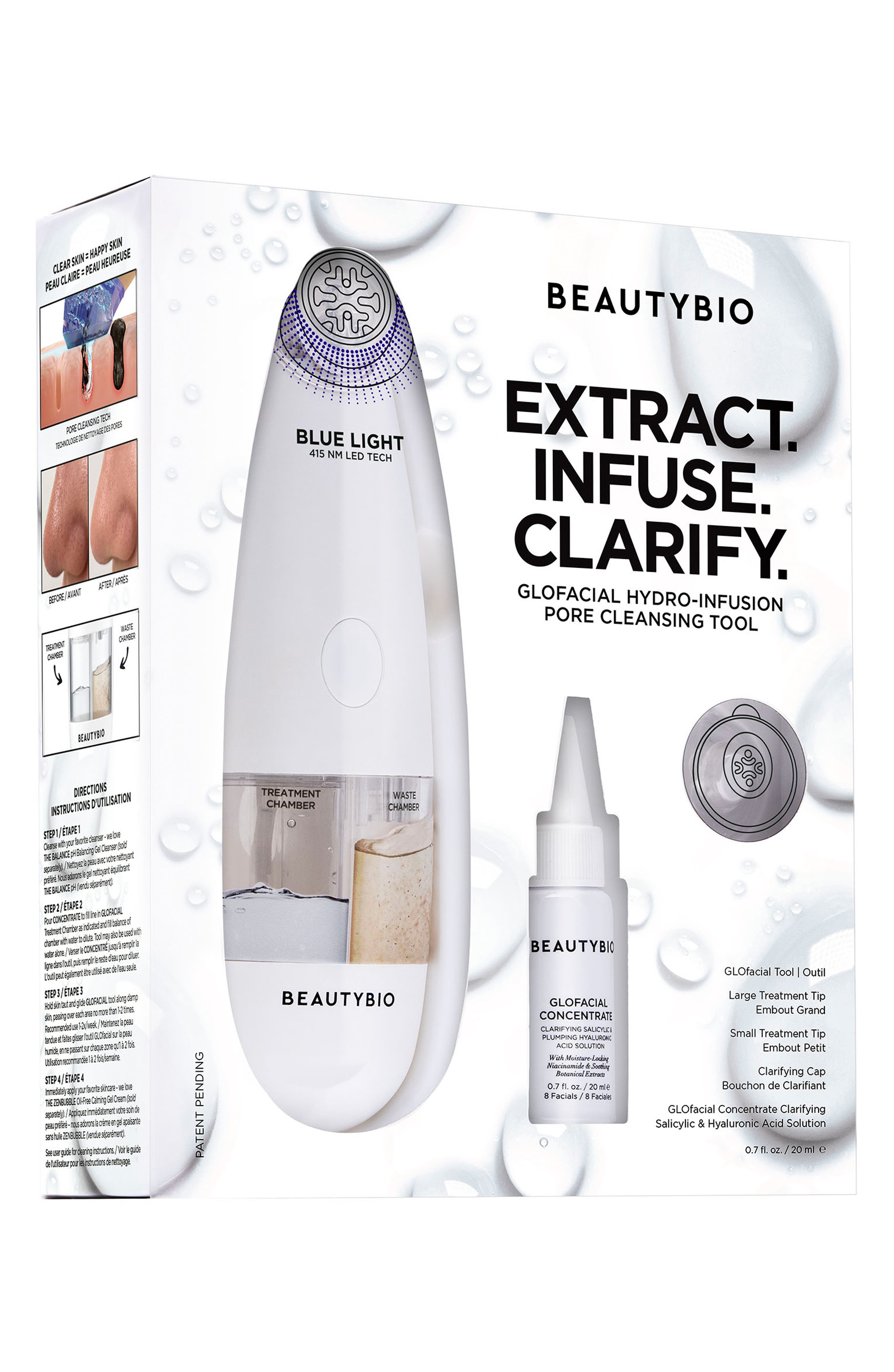 BeautyBio GLOfacial Hydro-Infusion Deep Pore Cleansing + Blue LED ...
