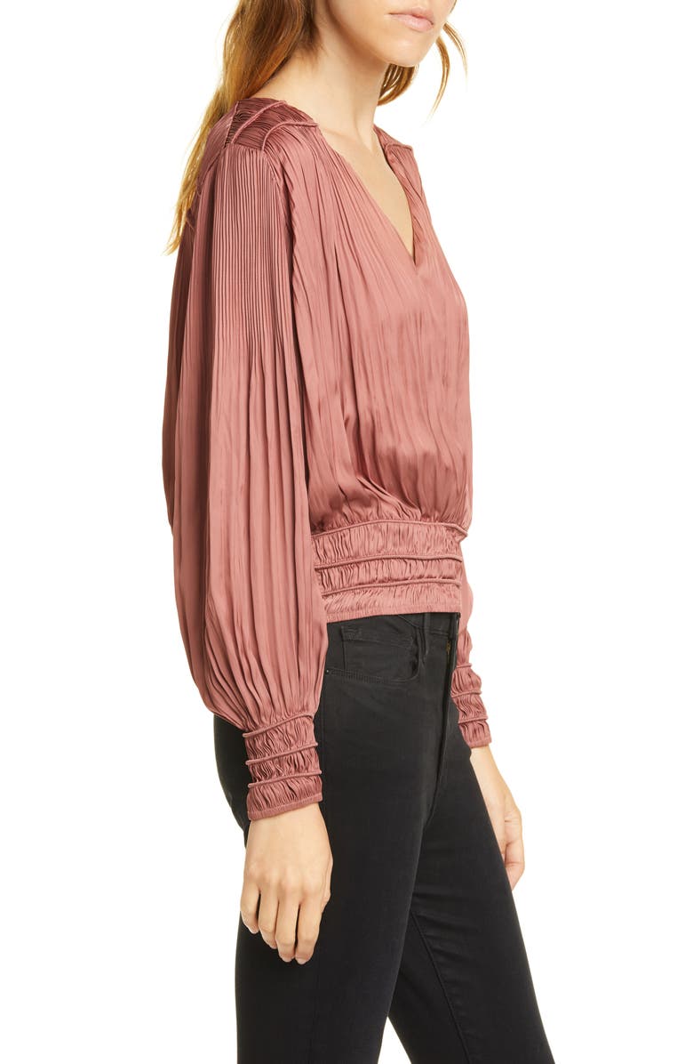 FRAME V-Neck Pleated Top | Nordstromrack