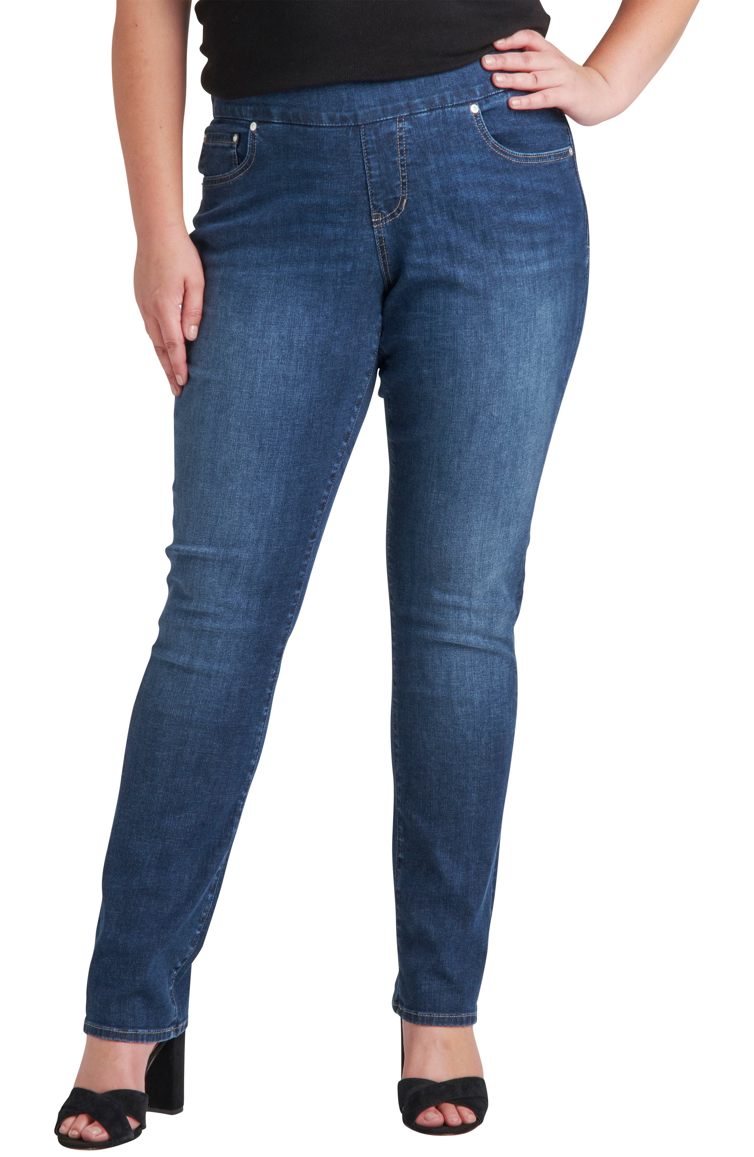 JAG Peri Pull-On Mid Rise Straight Leg Jeans | Nordstromrack