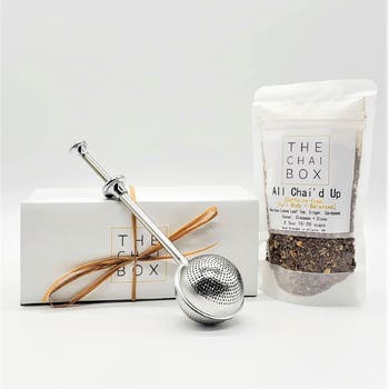 The Chai Box All Chai'd Up Rooibos Caffeine Free Tea & Steeper Gift Set ...