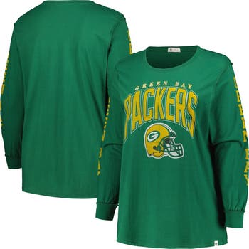 '47 Women's '47 Green Green Bay Packers Plus Size Honey Cat SOA Long ...