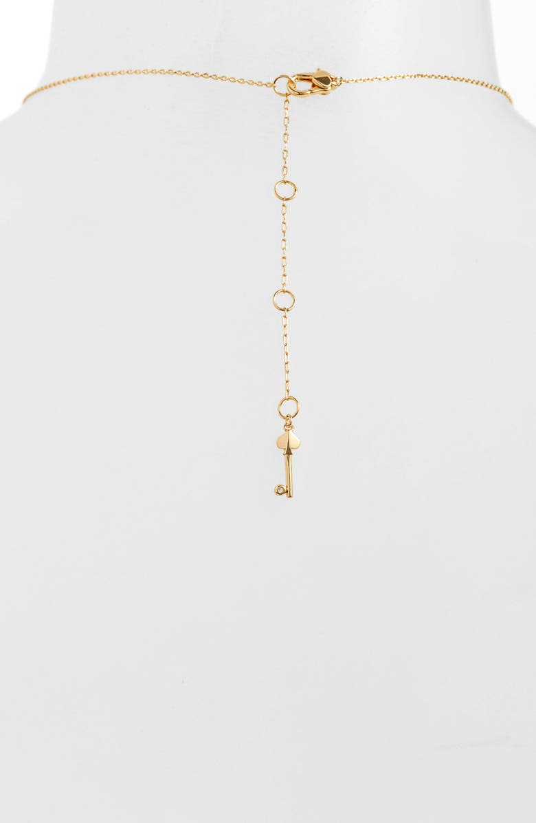 Kate Spade New York open heart stone lock mini pendant necklace | Nordstrom
