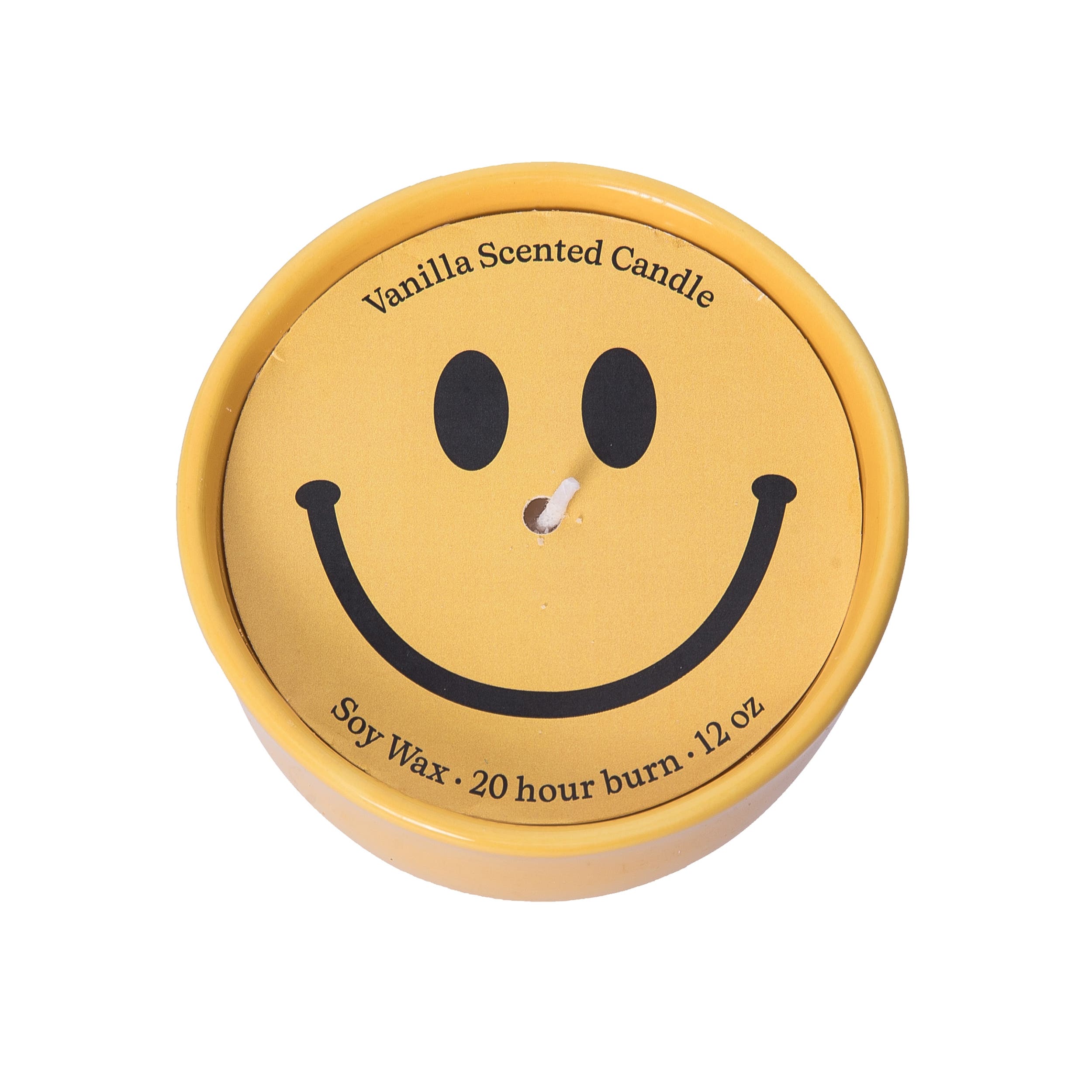 Totalee Gift Smiley Catch All Candle Wax Yellow 9 oz Burn Time 20 ...