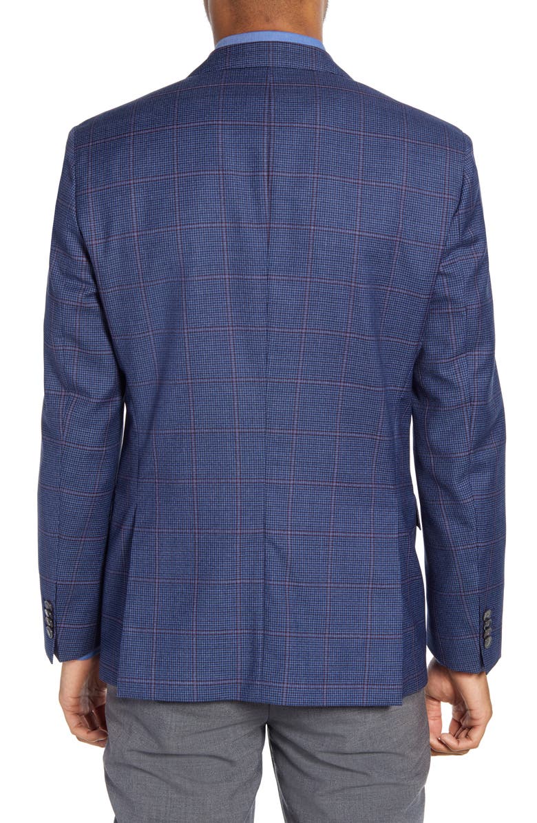 BOSS Hartlay Trim Fit Windowpane Wool Sport Coat | Nordstromrack