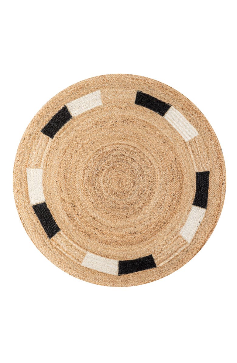 JONATHAN Y Porto Geometric Jute Circle Round Area Rug | Nordstrom