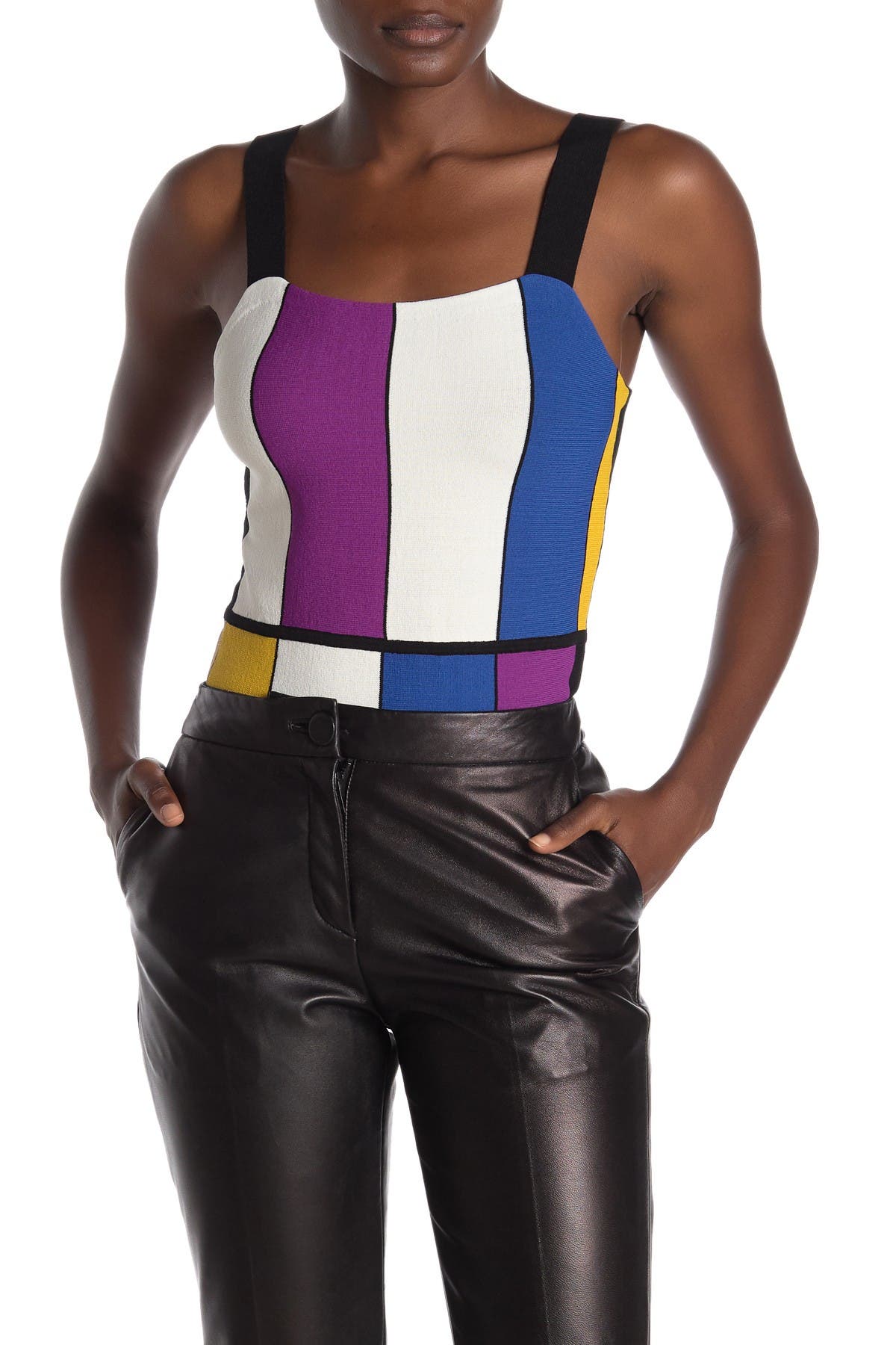 RACHEL Rachel Roy Massima Colorblock Knit Tank Top | Nordstromrack