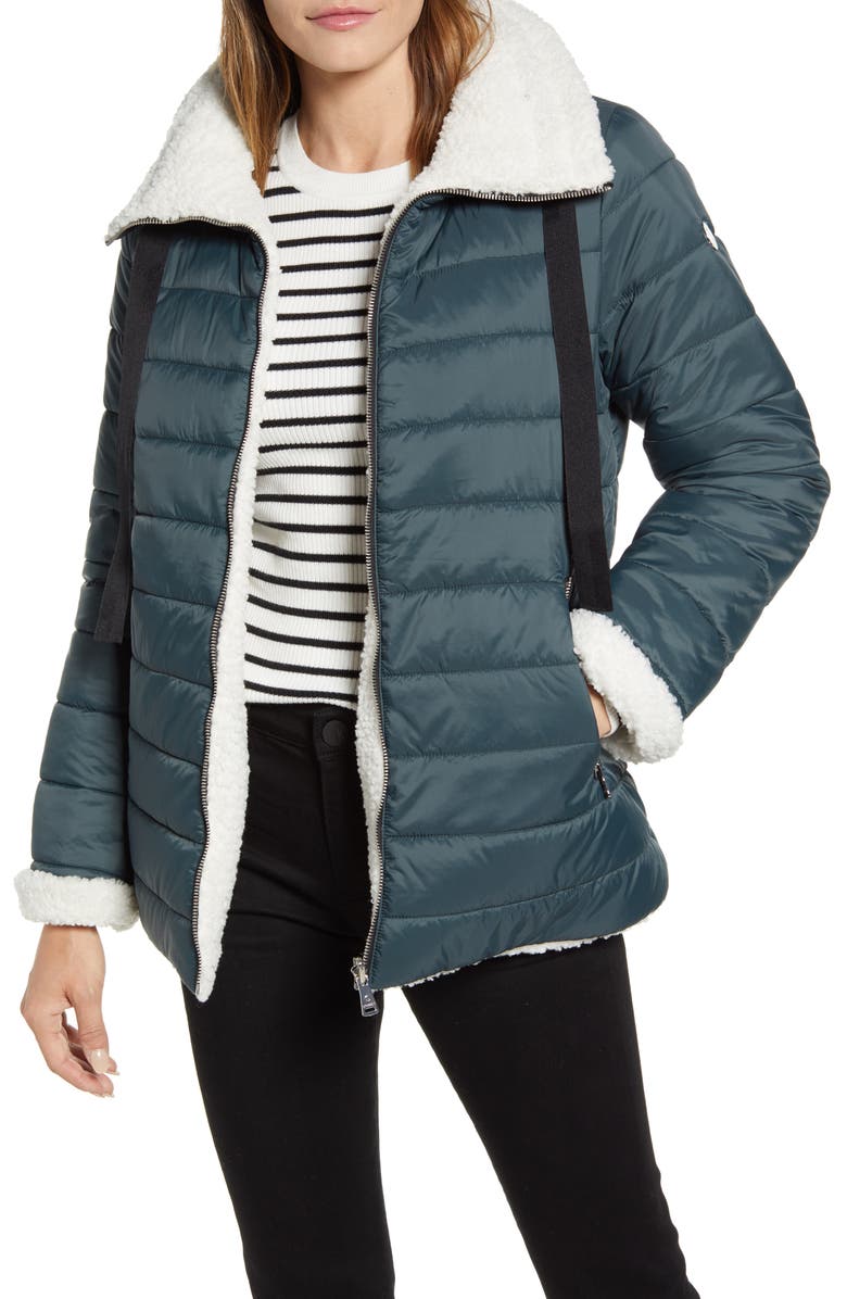 Bernardo Reversible Faux Shearling Puffer Jacket | Nordstrom