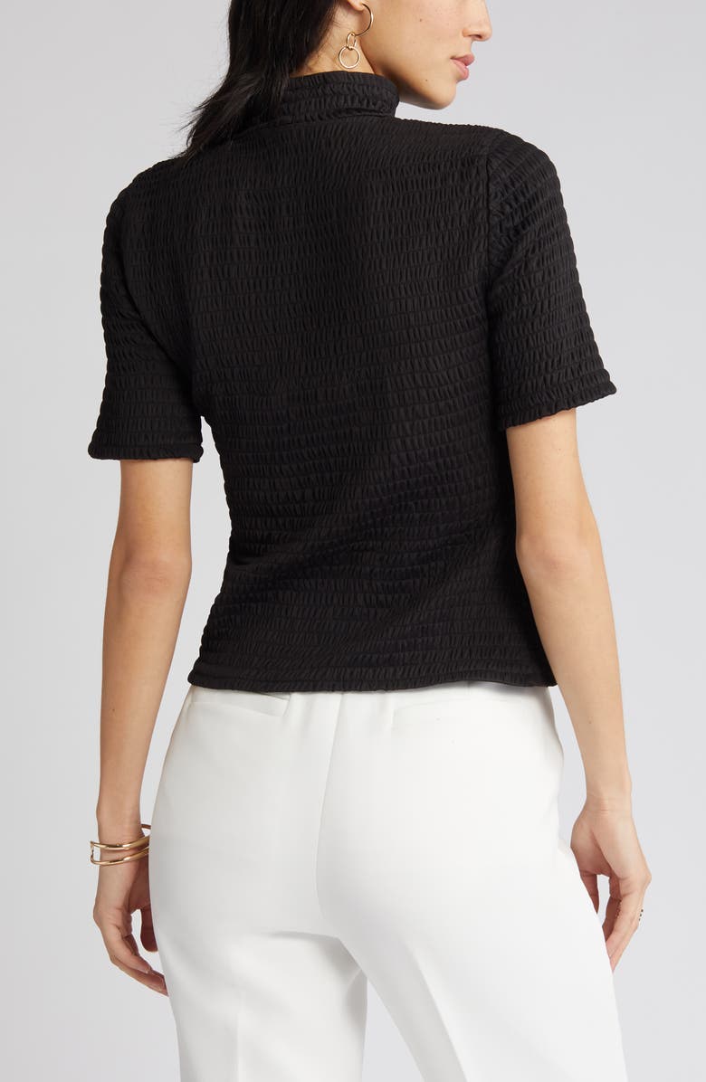 Halogen® Smocked Mock Neck T-Shirt | Nordstromrack