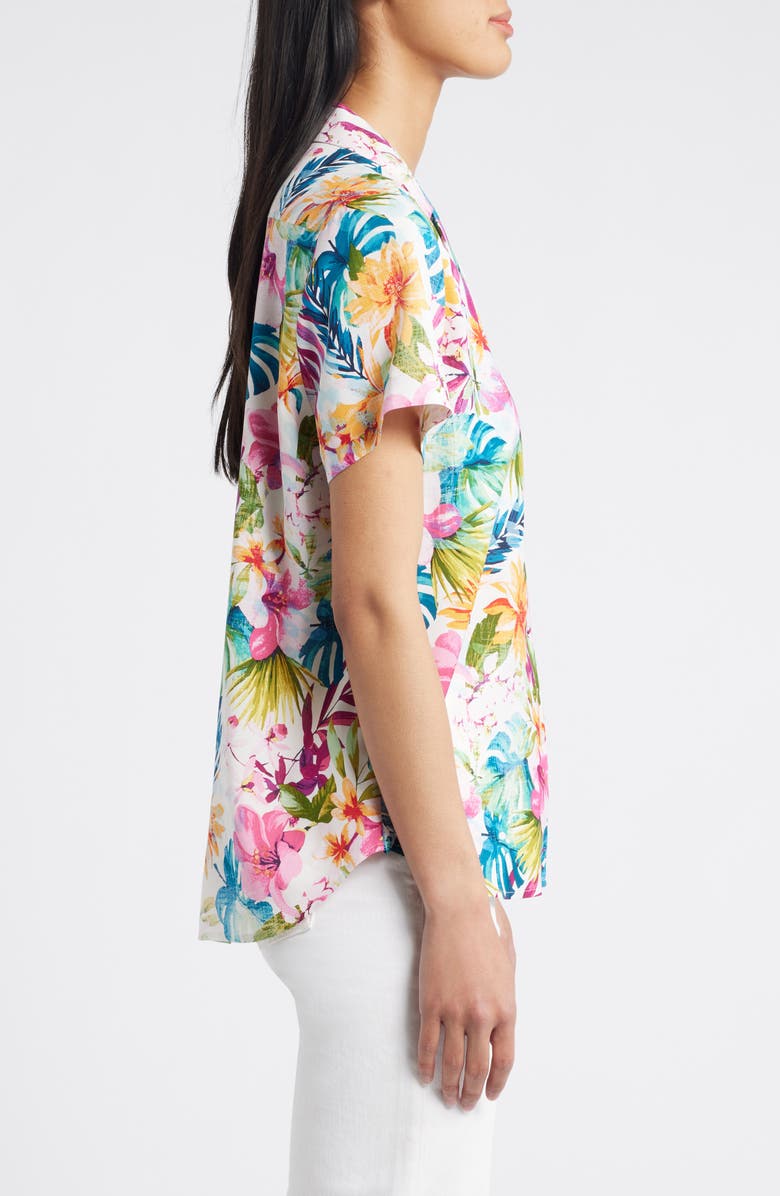 Tommy Bahama Garden of Hope Courage Floral Print Silk Camp Shirt ...