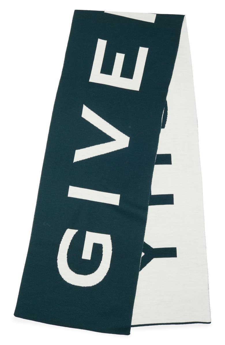 Givenchy Logo Jacquard Wool Muffler Scarf | Nordstromrack