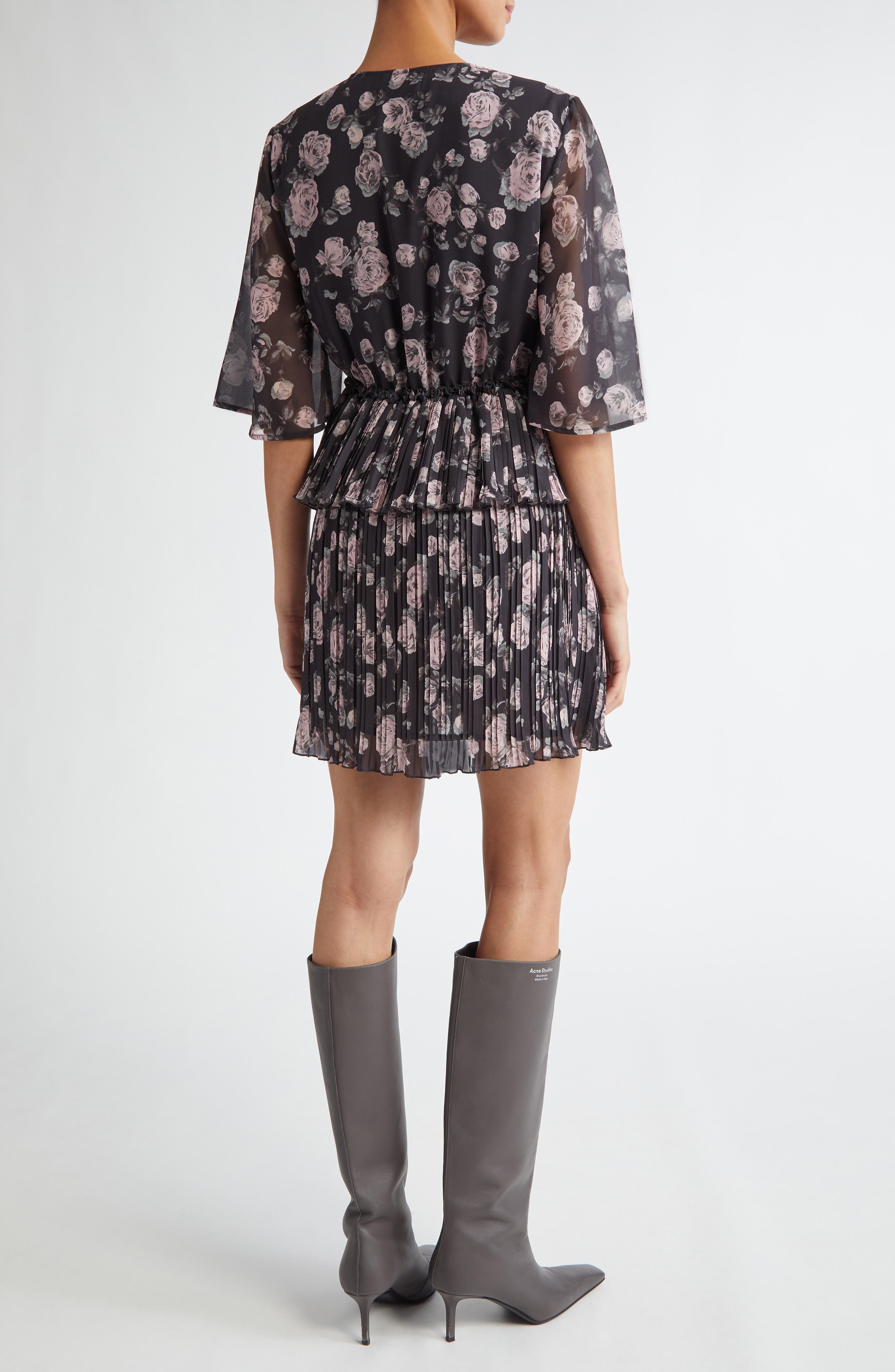 Ganni Floral Georgette Minidress | Nordstromrack