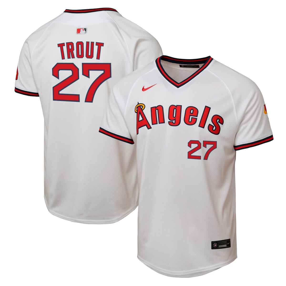Nike Youth Nike Mike Trout White Los Angeles Angels Alternate 2 Limited ...