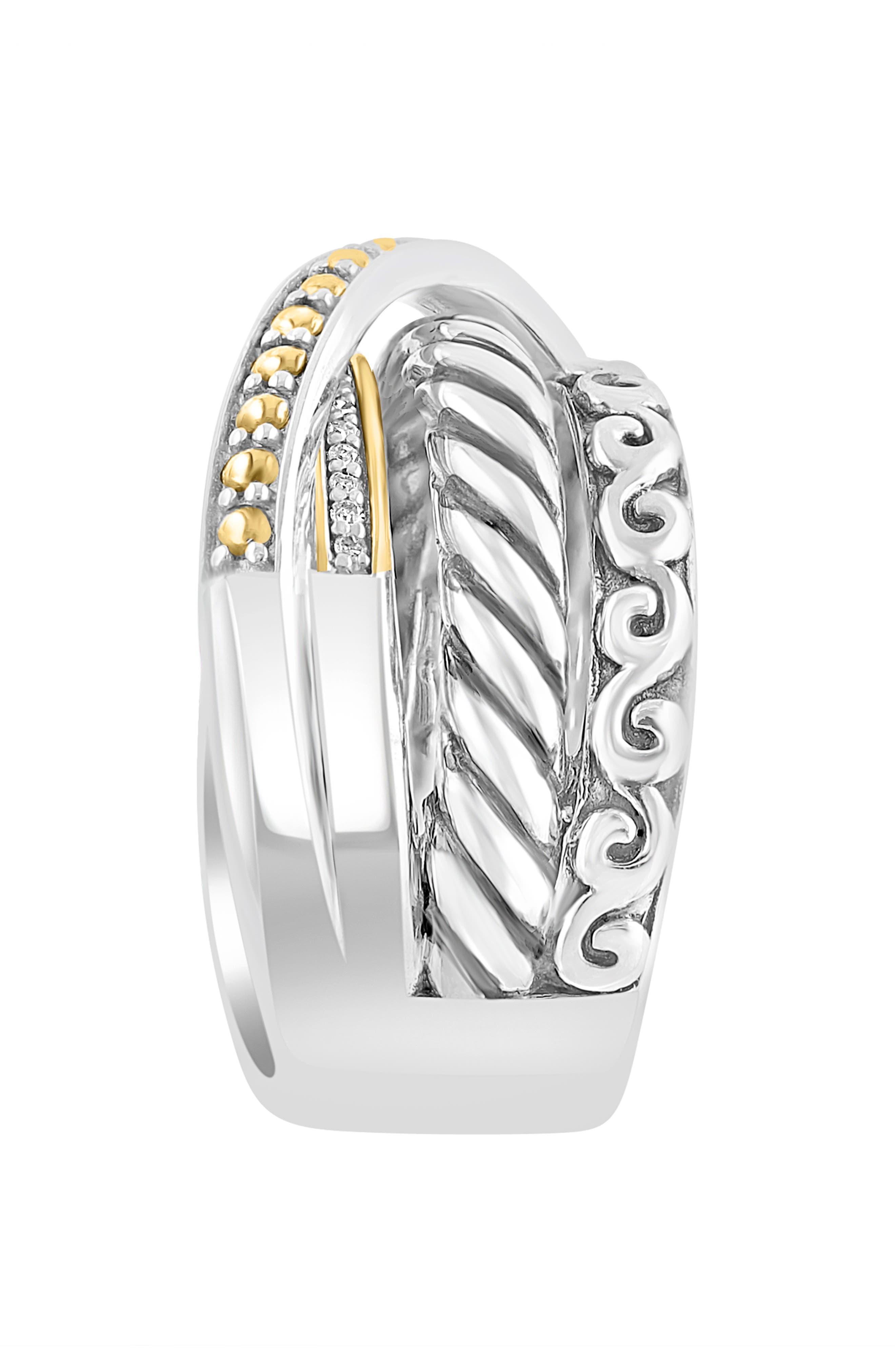 Sterling Silver & 18K Gold Crisscross Ring (Women) | Nordstromrack