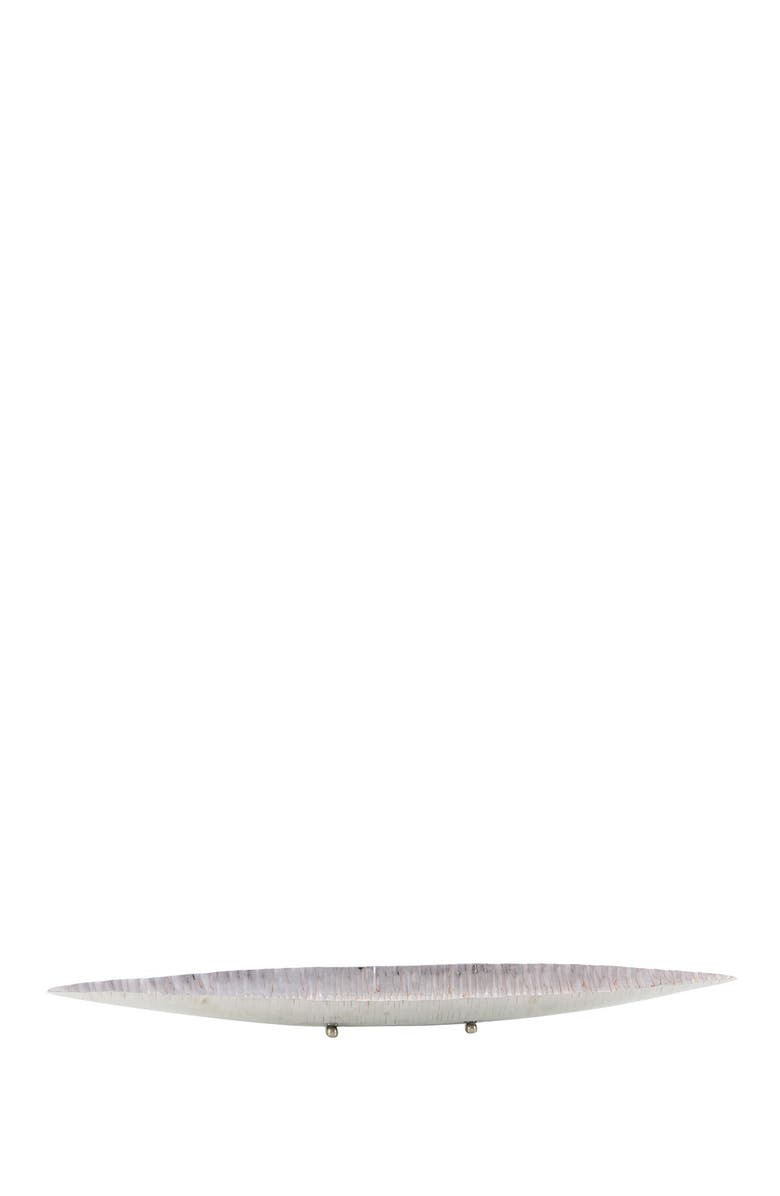 WILLOW ROW Silvertone Stainless Steel Decorative Bowl with Hammered ...