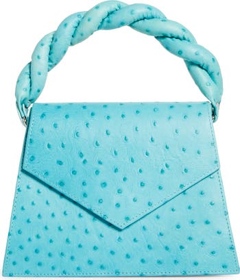 Anima Iris Large Zaza Ostrich Embossed Leather Handbag | Nordstrom