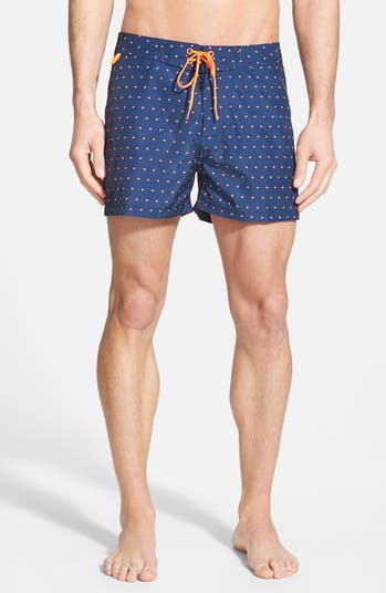 Sundek Dot Print Low Rise Swim Trunks | Nordstrom