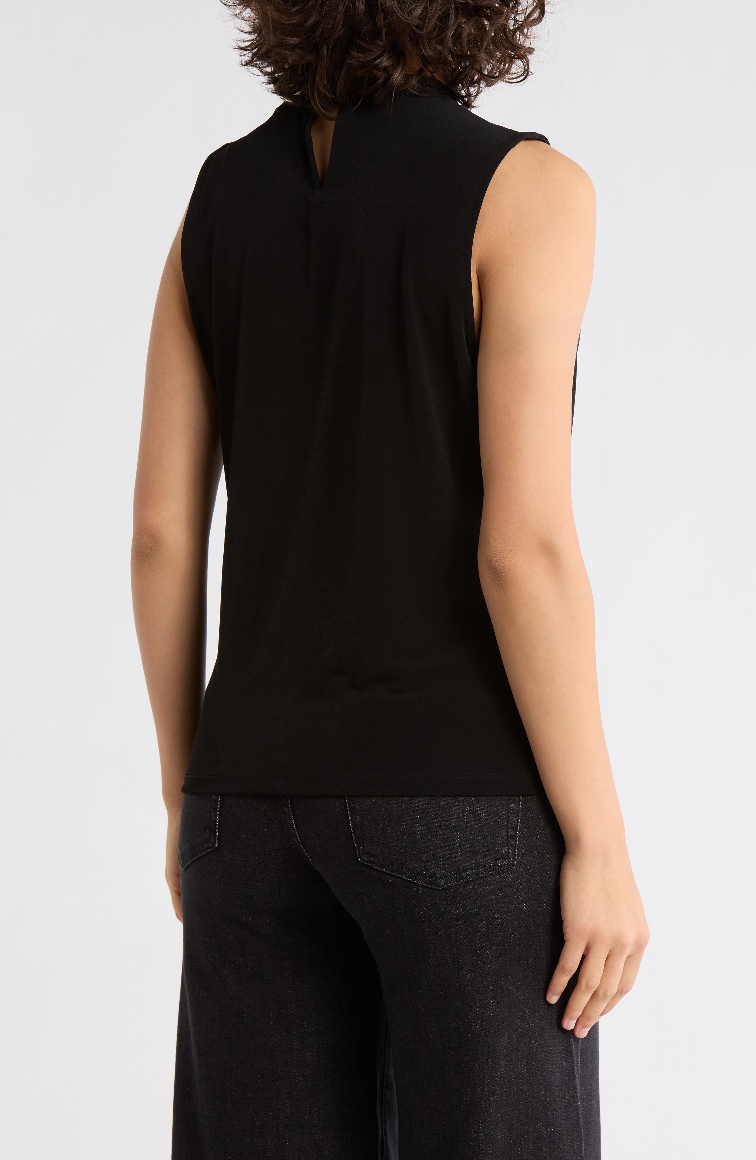DKNY Keyhole Sleeveless Jersey Top | Nordstromrack