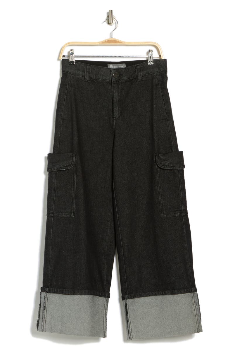 Democracy Skyrise Cuffed Wide Leg Cargo Jeans | Nordstromrack