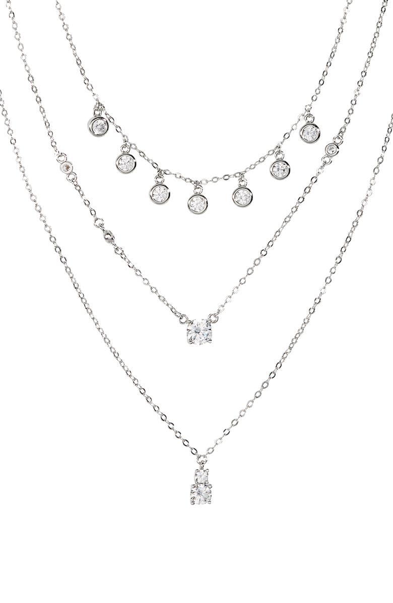 Nordstrom Shaker Crystal Triple Strand Necklace | Nordstromrack