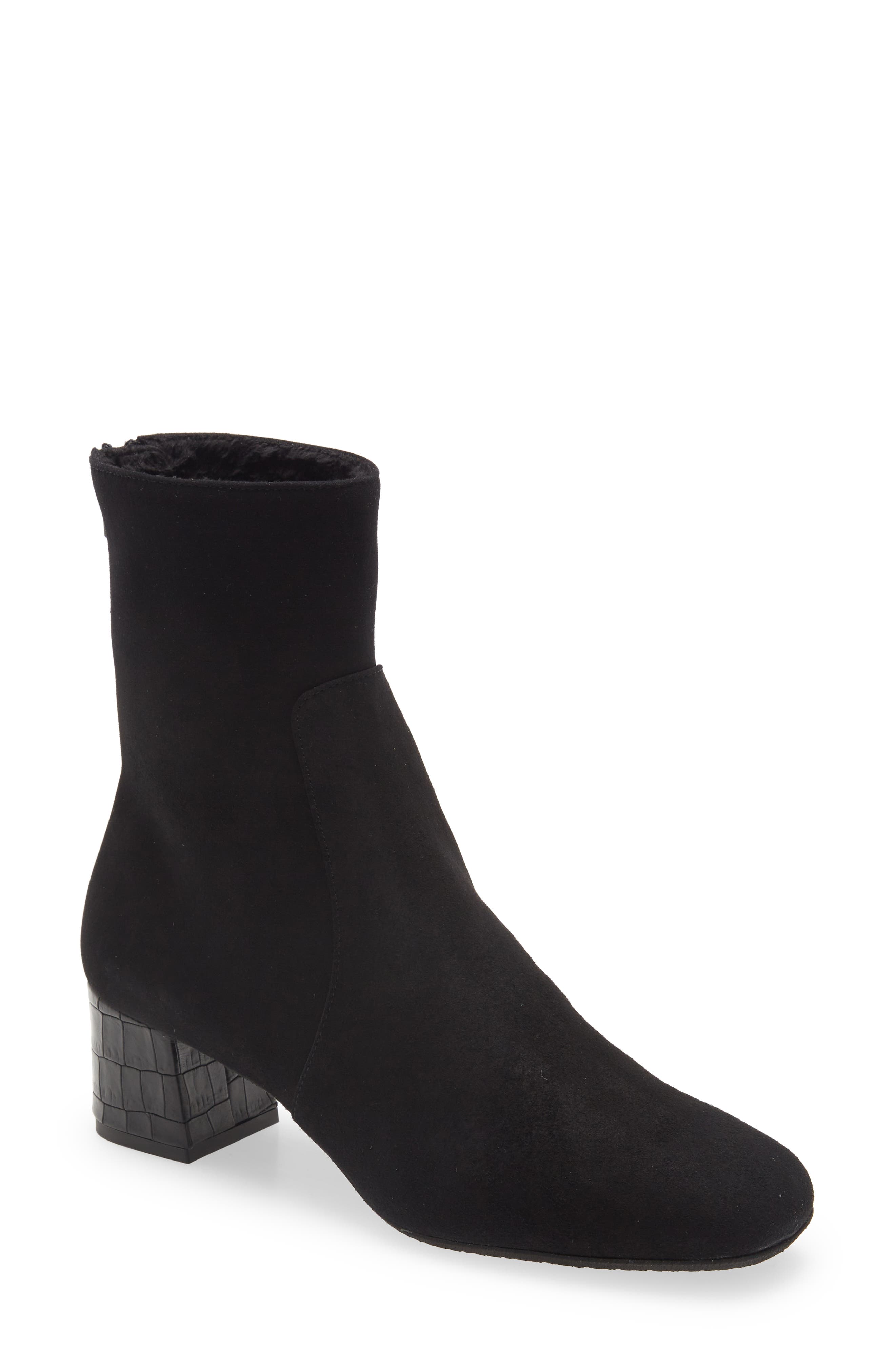 Ron White Odelia Suede Square Toe Bootie (Women) | Nordstromrack
