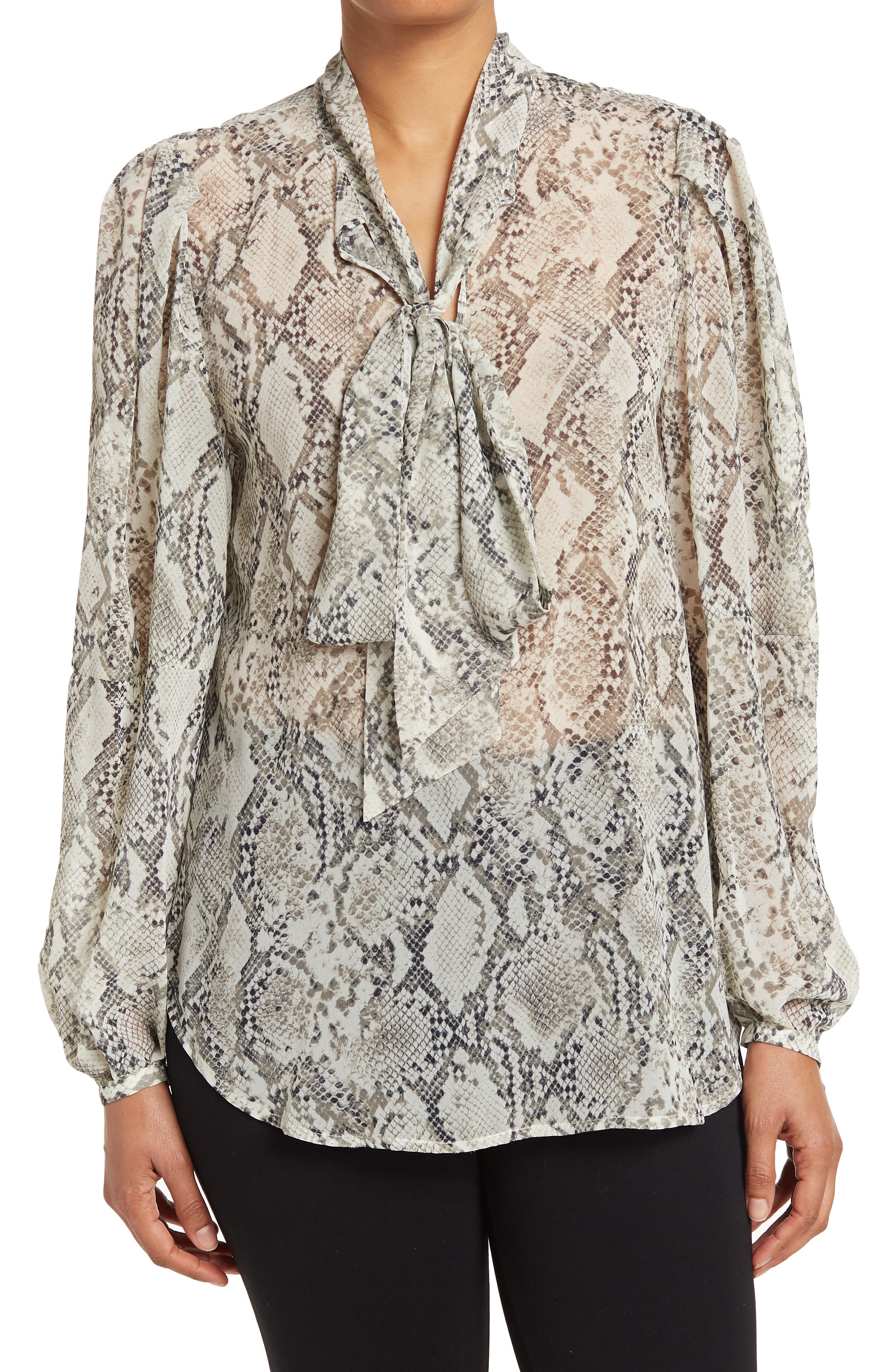 Toccin Latern Natural Python Print Blouse (Women) | Nordstromrack