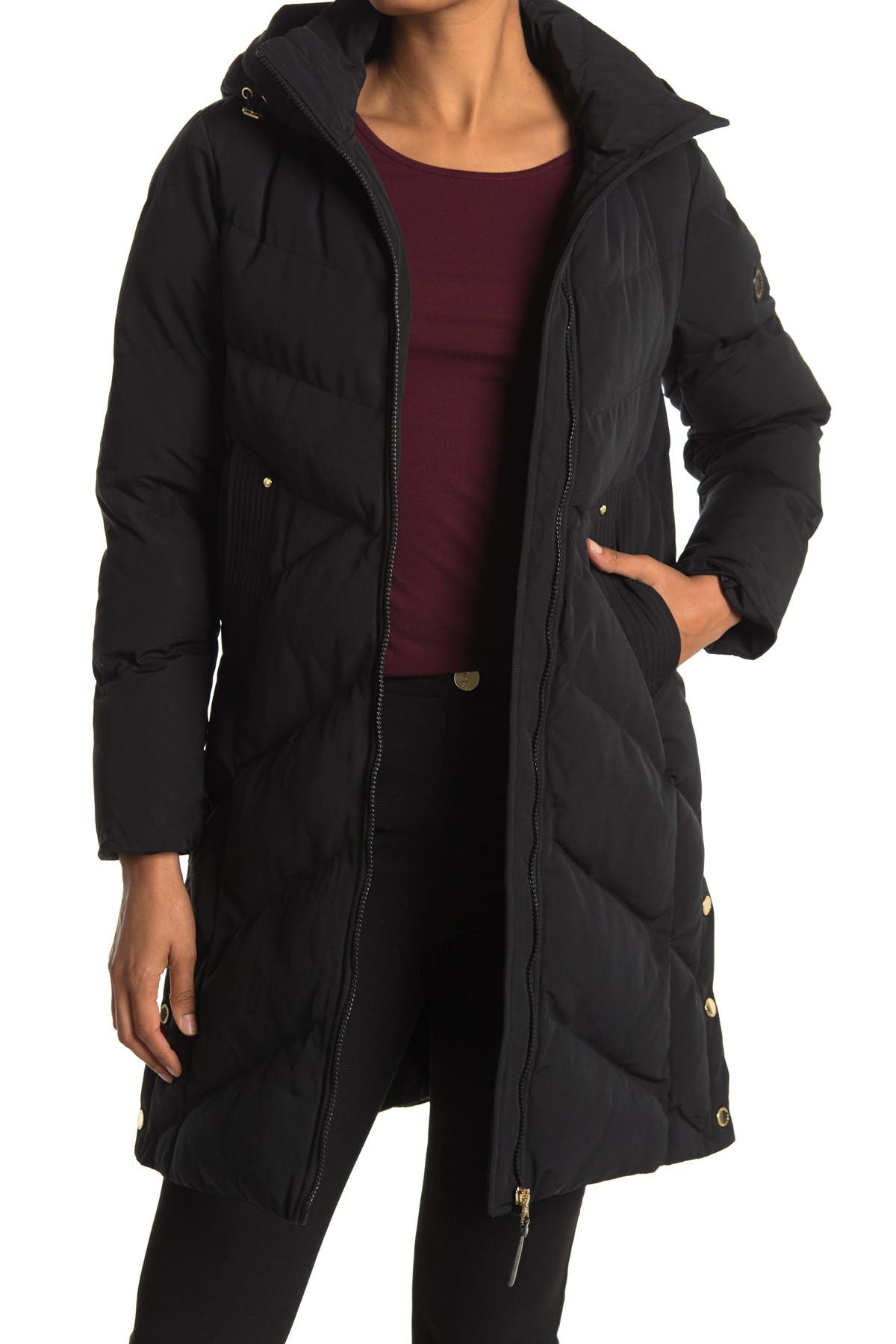 French Connection Hooded Long Puffer Jacket | Nordstromrack