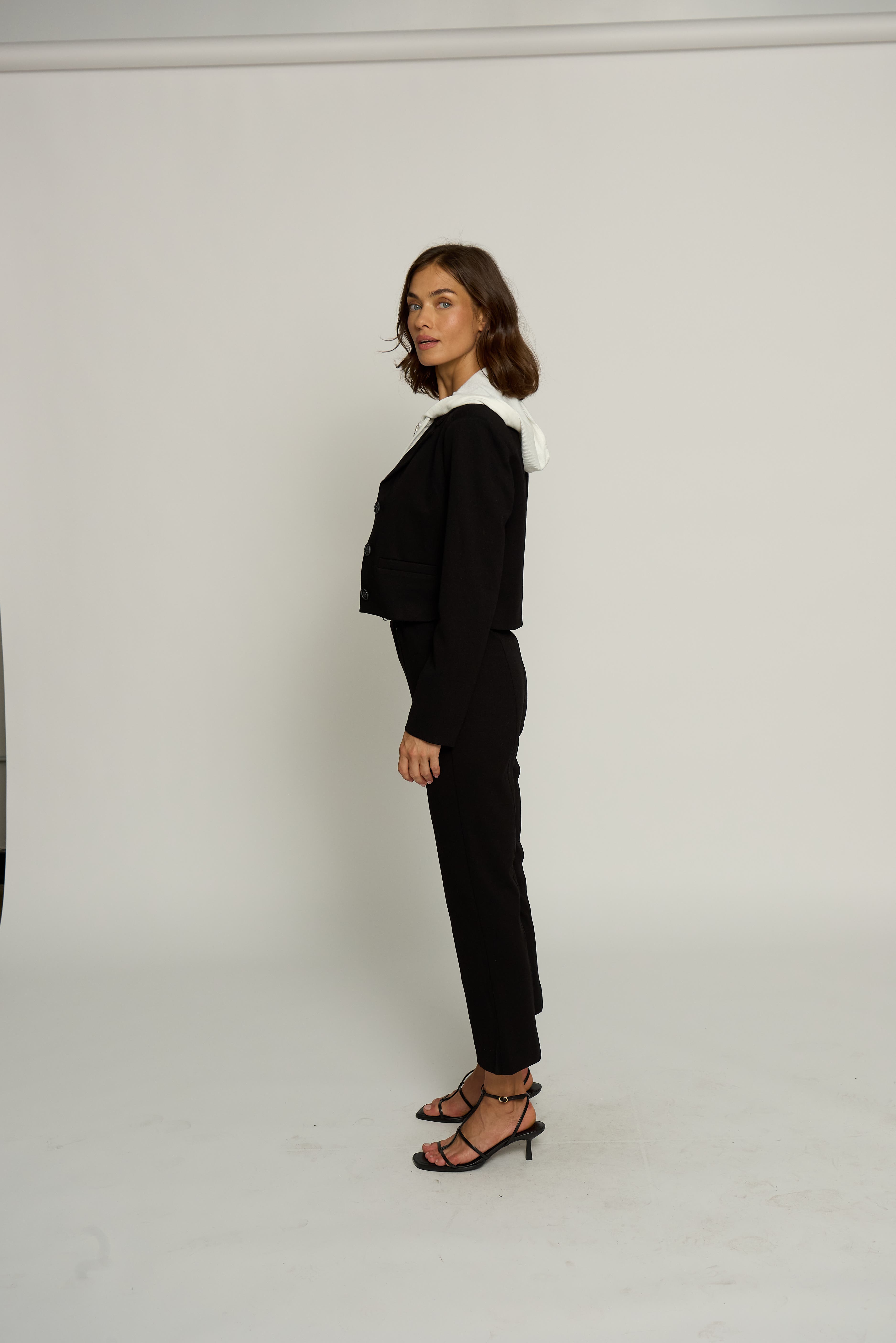 Central Park West CROPPED FITTED DICKEY JACKET | Nordstrom