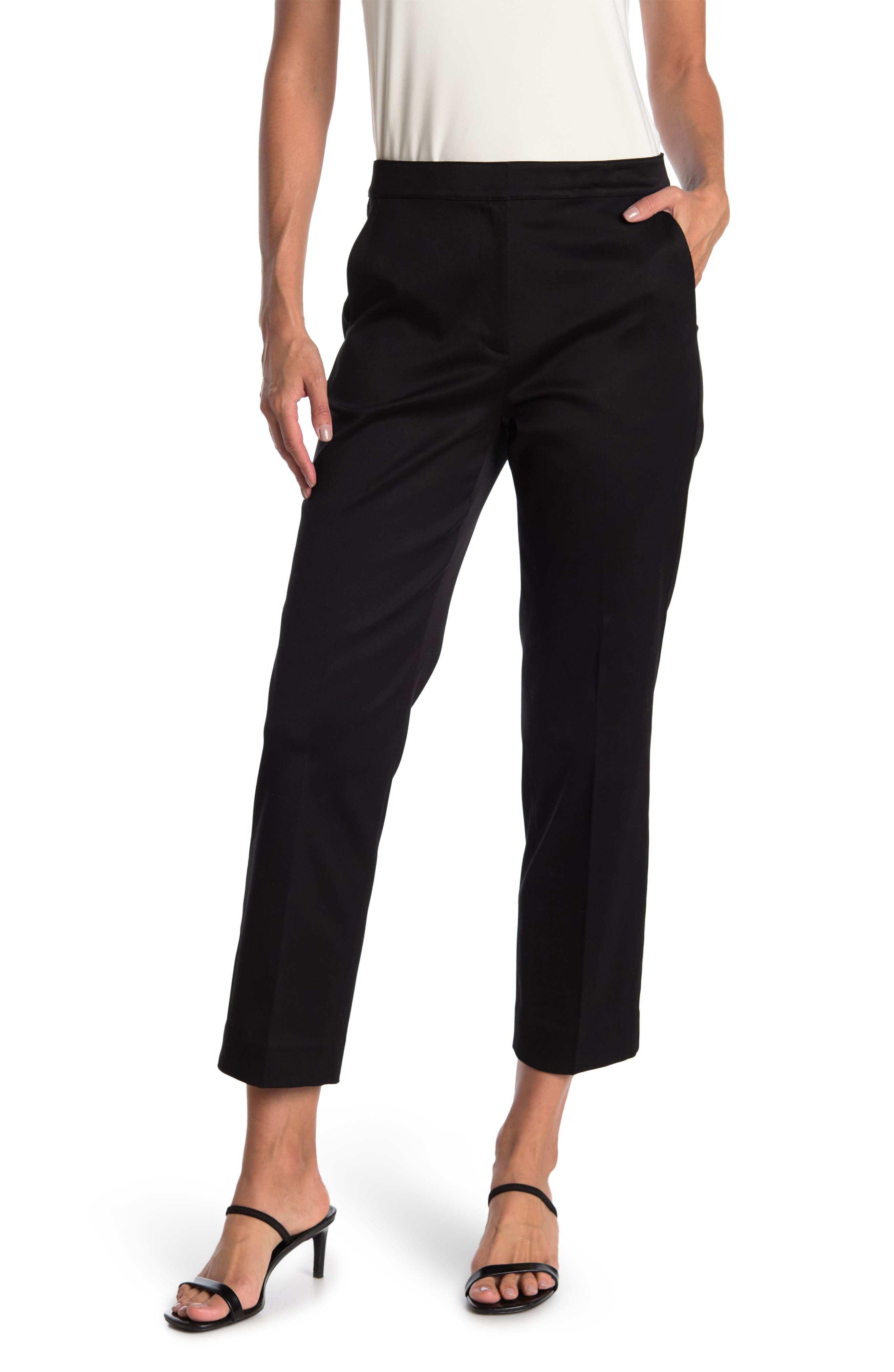 St. John Collection ST JOHN BASICS Stretch Cotton Twill Tapered Pants ...