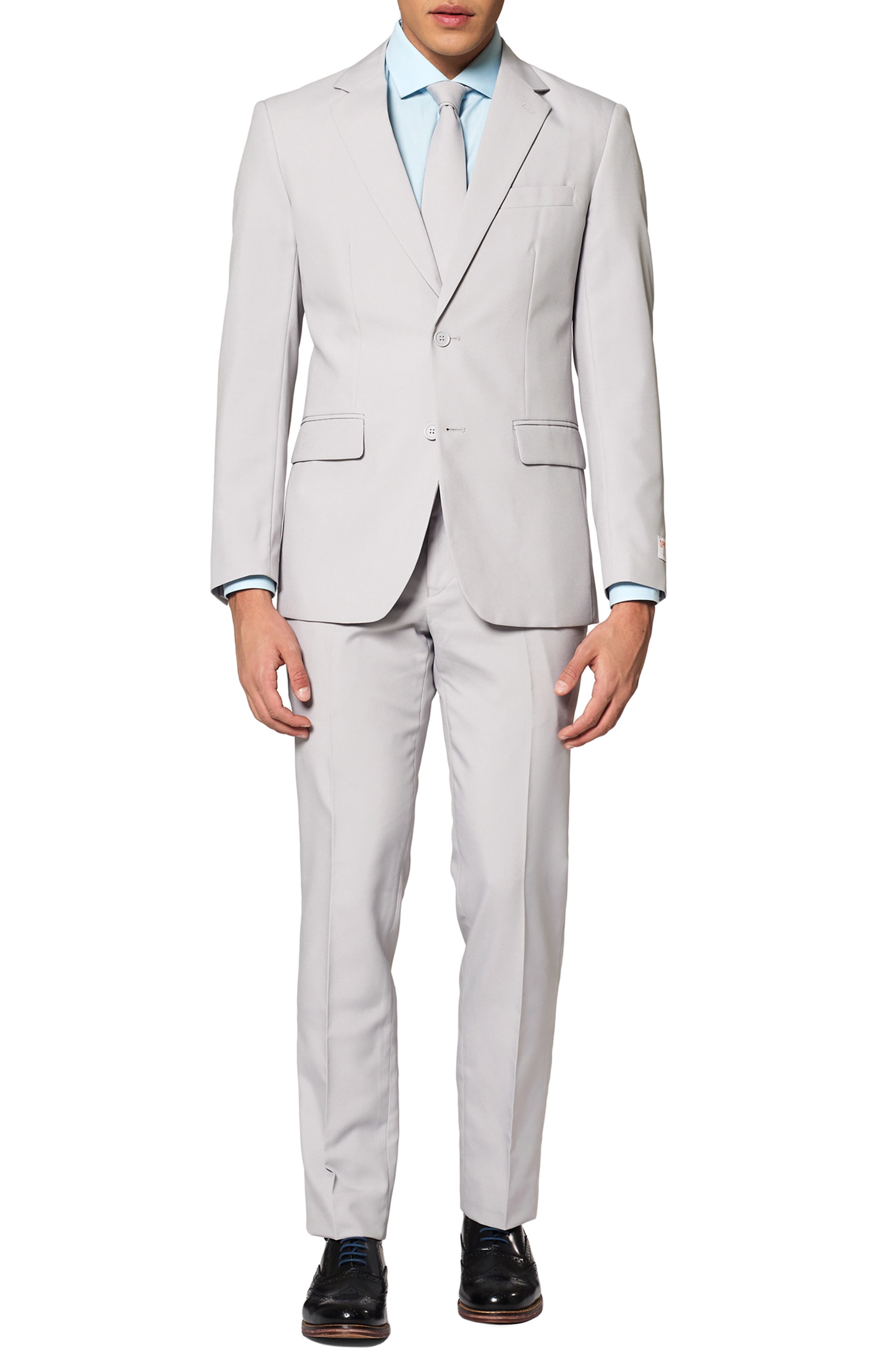 OppoSuits Groovy Grey Slim Fit Two-Piece Suit & Tie Set | Nordstrom
