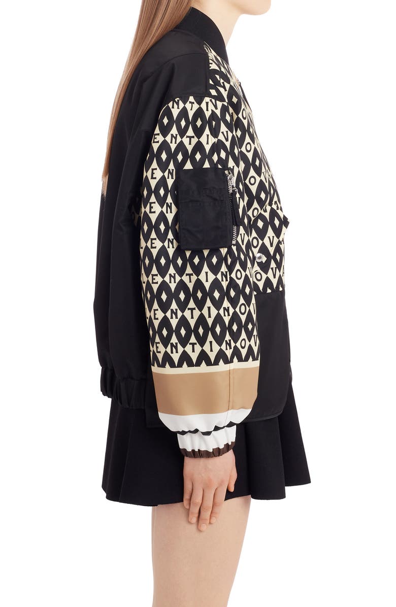 Valentino Archive Print Nylon Bomber Jacket | Nordstrom