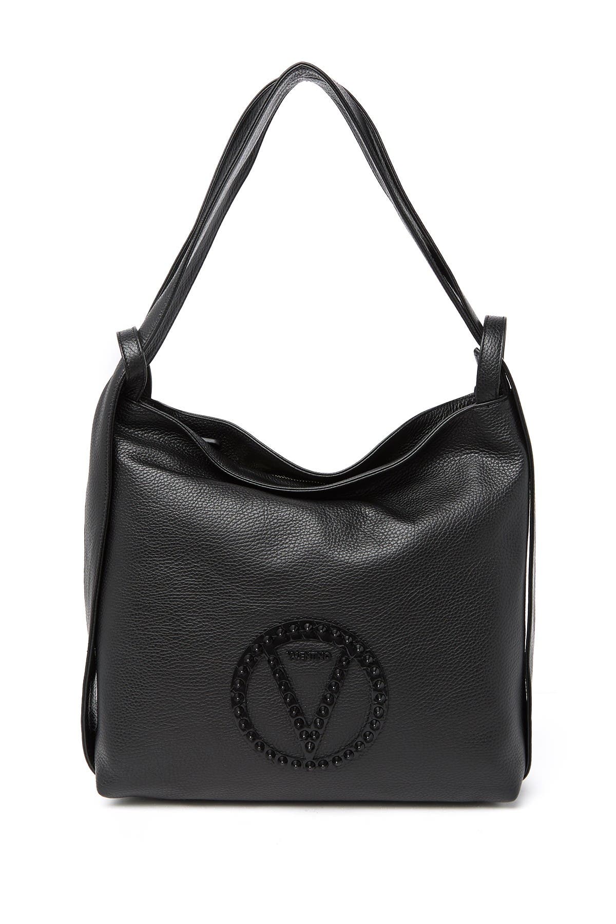 VALENTINO BY MARIO VALENTINO Leopold Rock Studded Leather Shoulder Bag ...