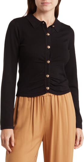 Love By Design Brittany Button Front Crop Cardigan | Nordstromrack