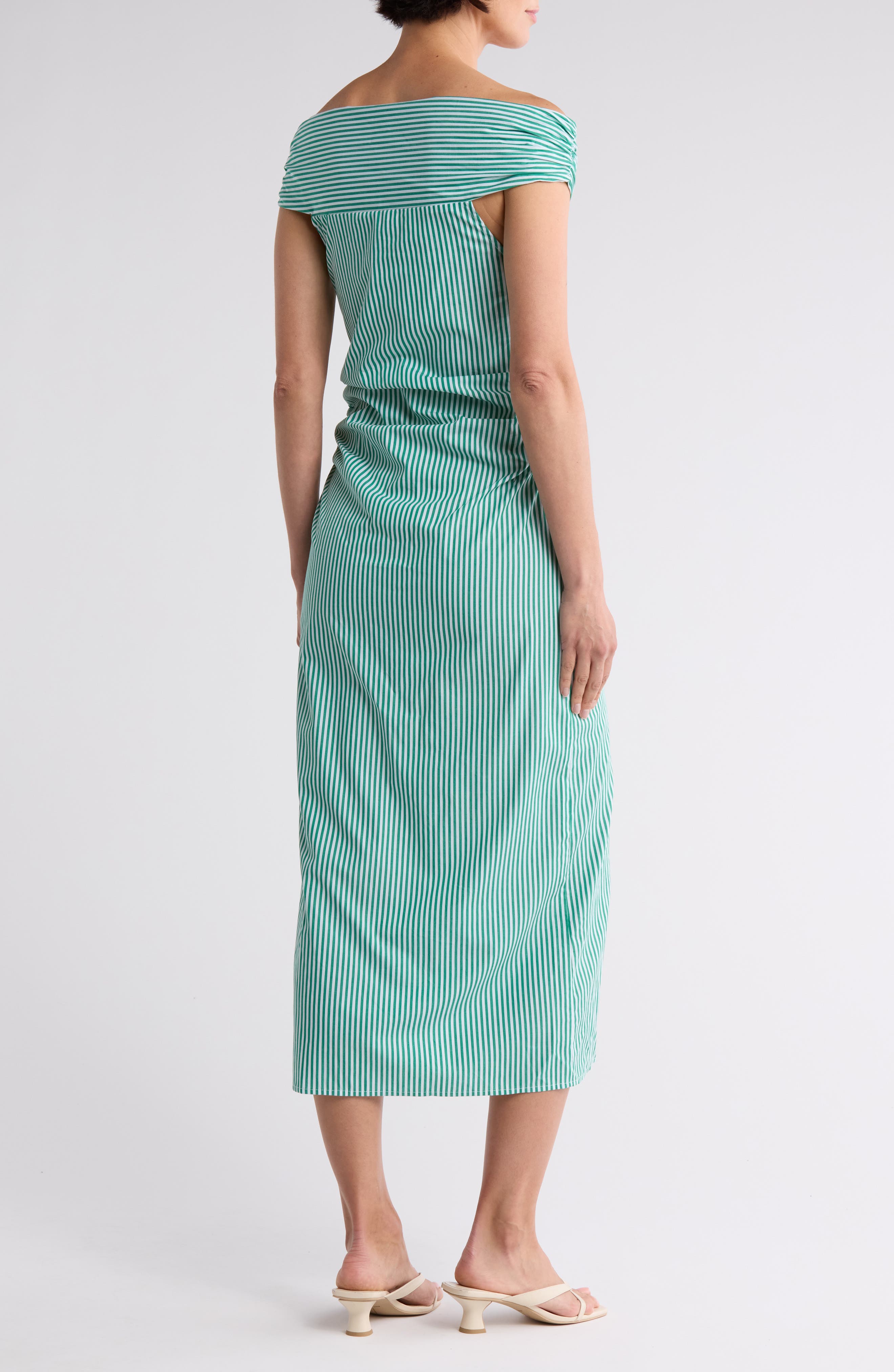 AREA STARS Chloe Off-the-Shoulder Midi Shirtdress | Nordstromrack