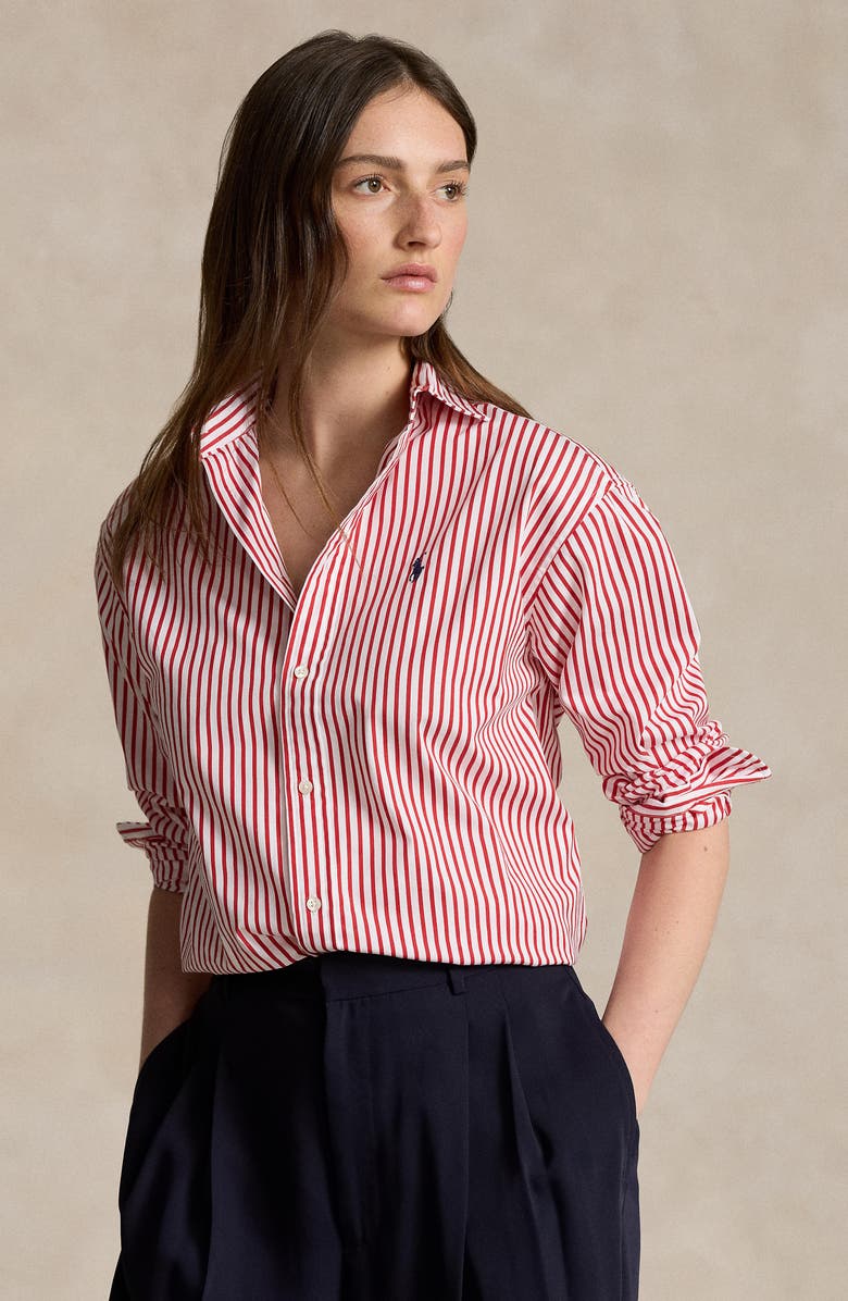 Polo Ralph Lauren Ramsey Stripe Cotton Poplin Button-Up Shirt ...