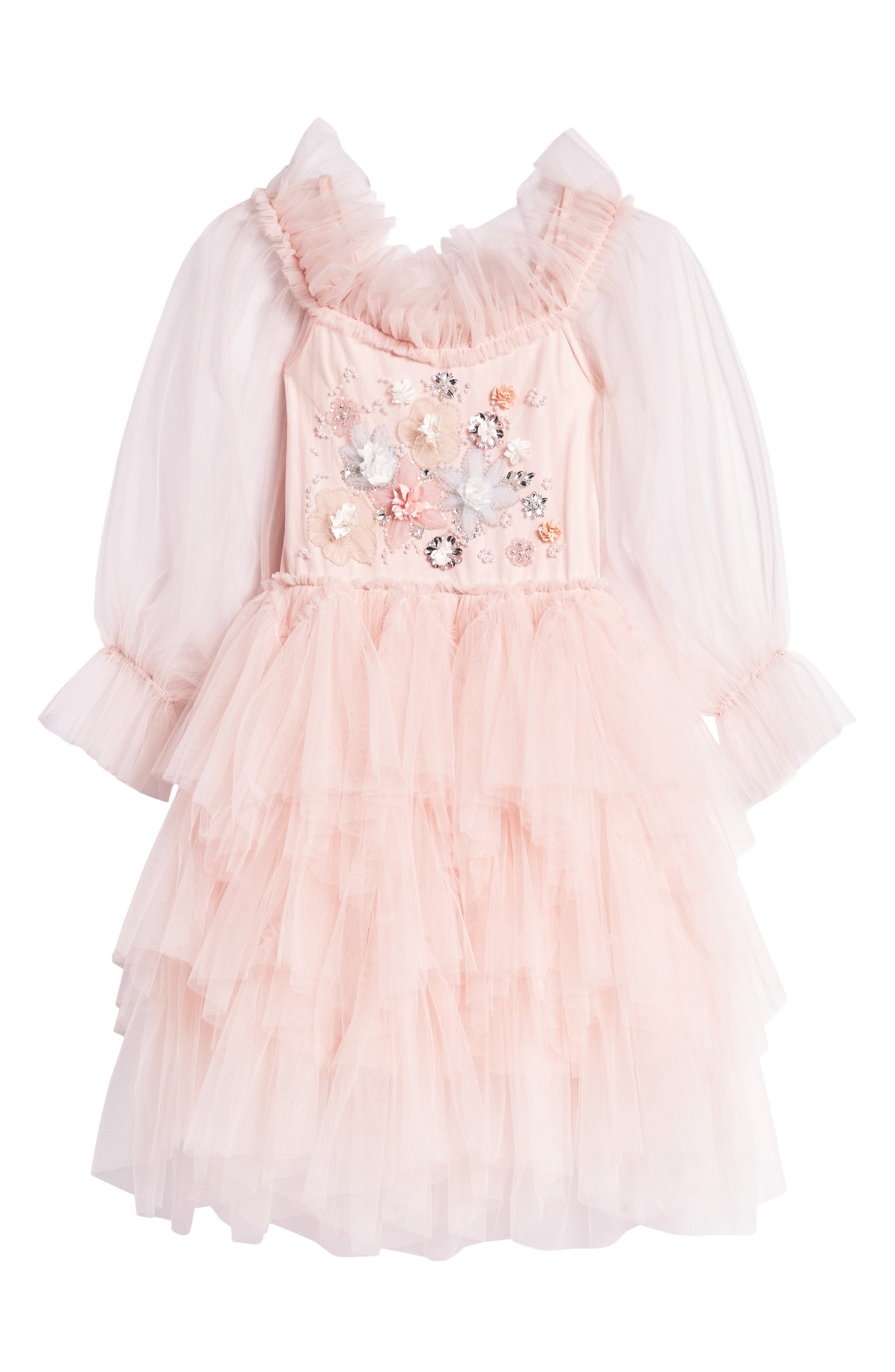Tutu Du Monde Kids' Fantastical Embellished Long Sleeve Tulle Party ...