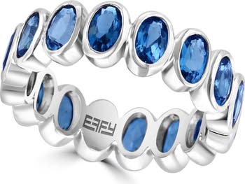 EFFY 14K White Gold London Blue Topaz Eternity Ring | Nordstromrack