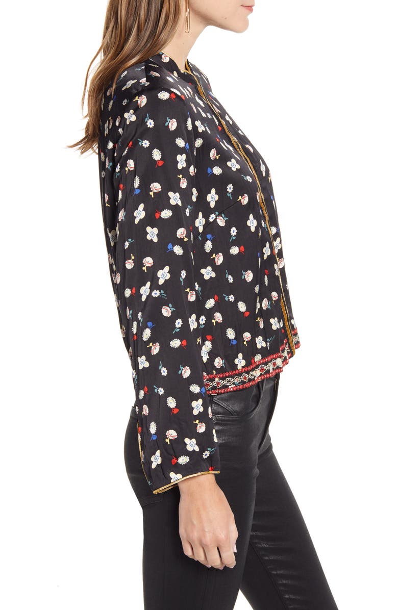 Zadig & Voltaire Vendrix Flower Open Front Jacket | Nordstrom