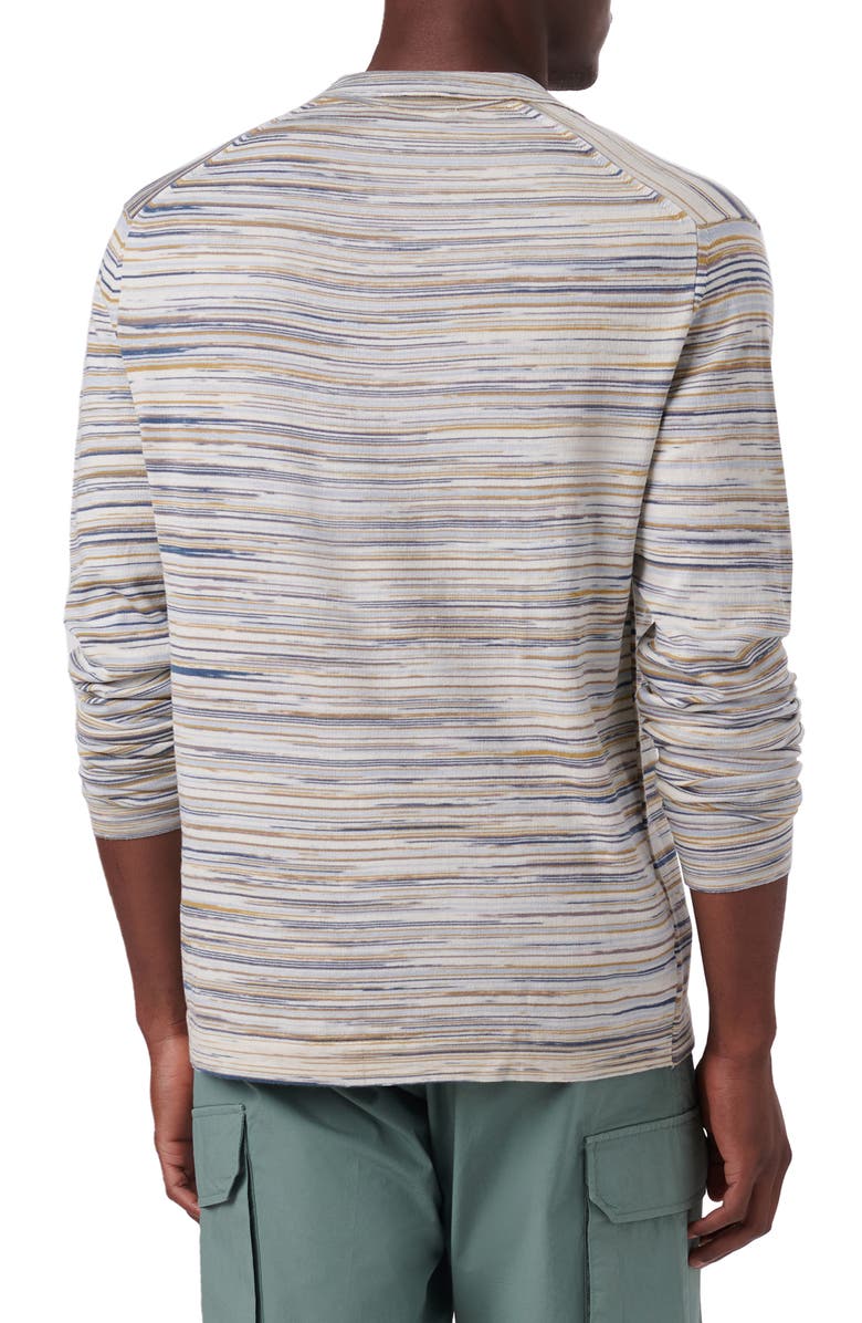 Bugatchi Space Dye Stripe Long Sleeve Polo Sweater | Nordstromrack
