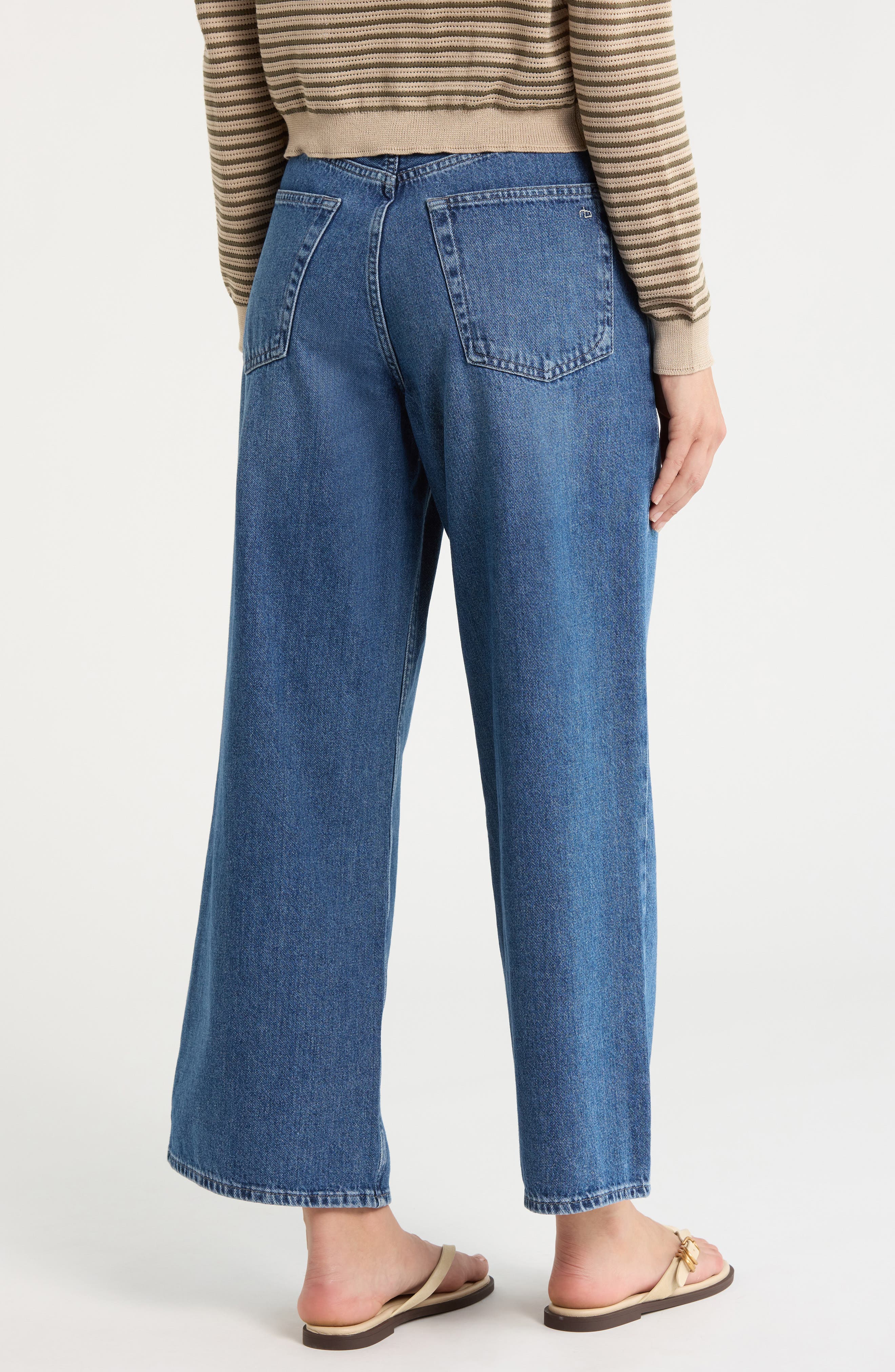 rag & bone Annie High Waist Ankle Wide Leg Jeans | Nordstromrack