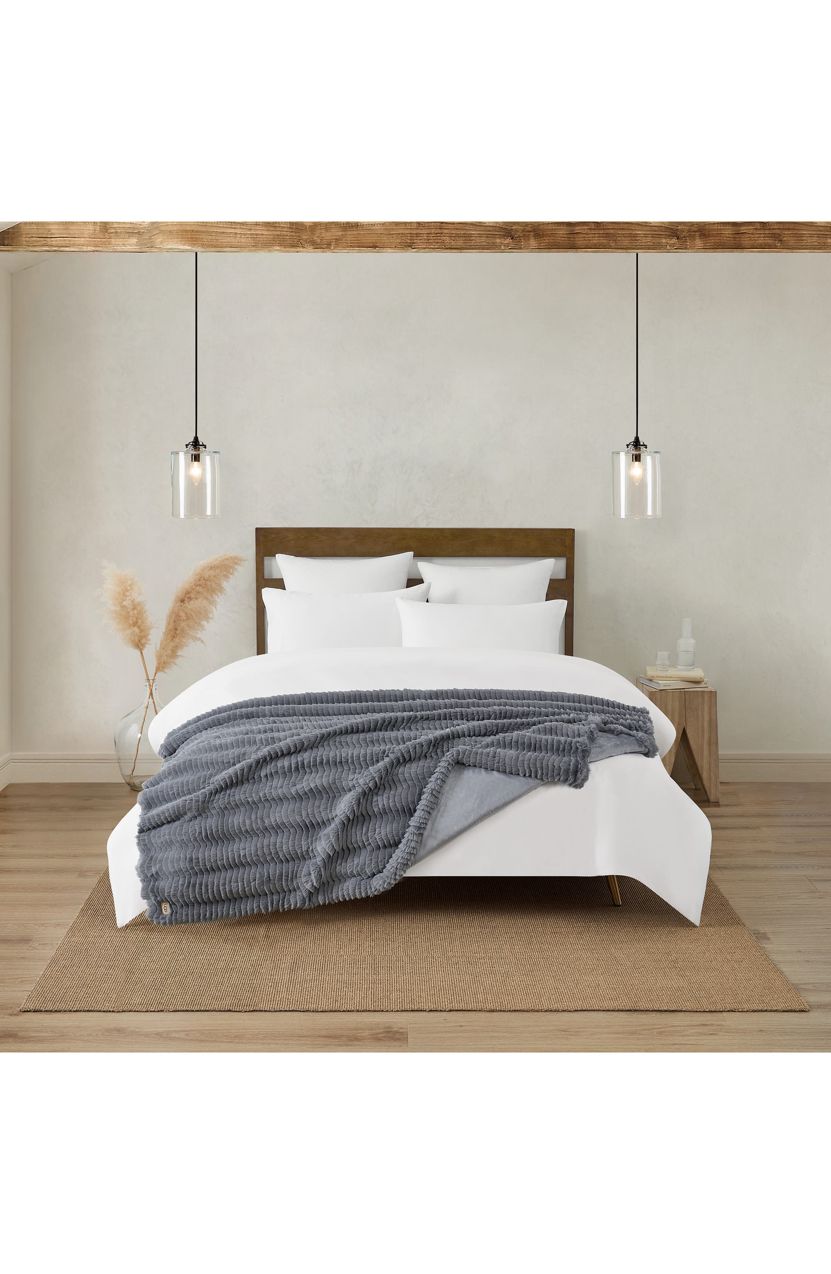 UGG® Cayden Faux Fur Throw Blanket | Nordstromrack