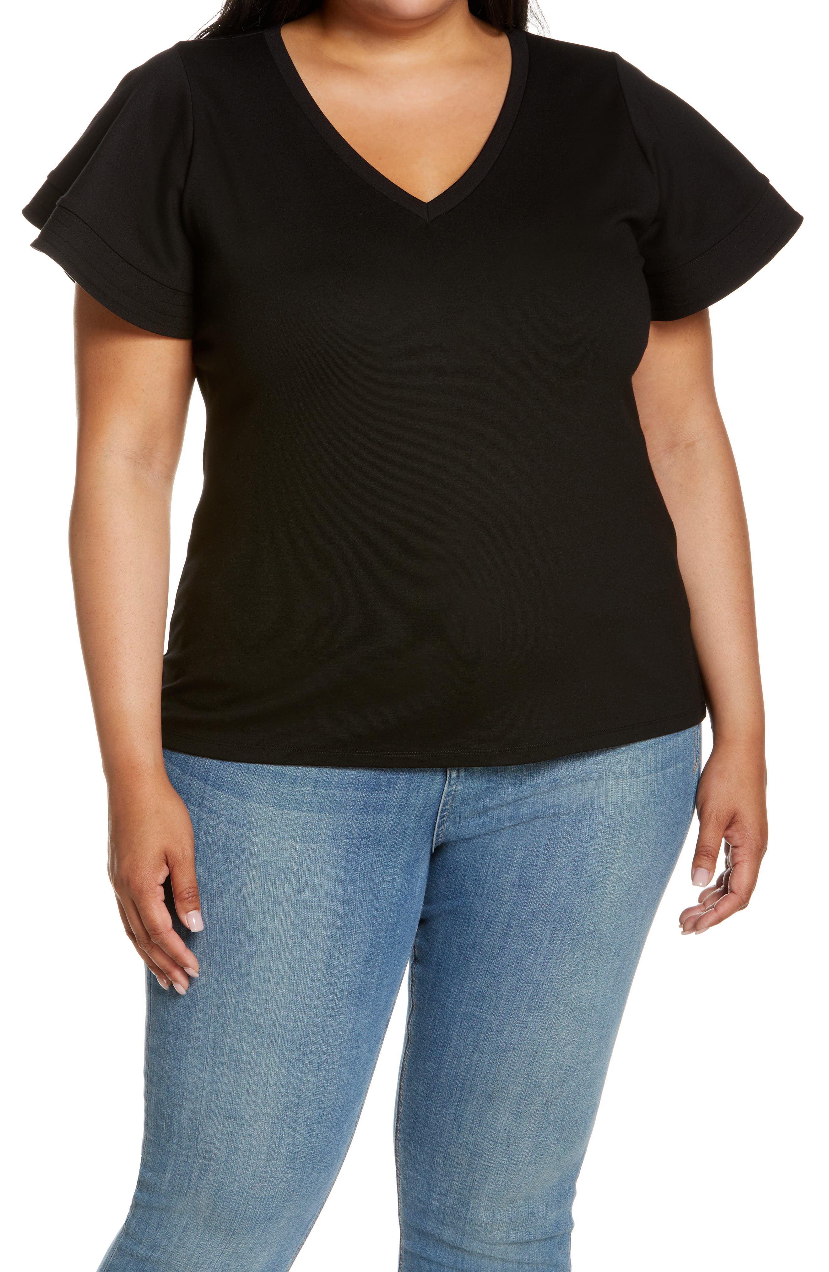 Halogen® Flutter Sleeve Top | Nordstromrack